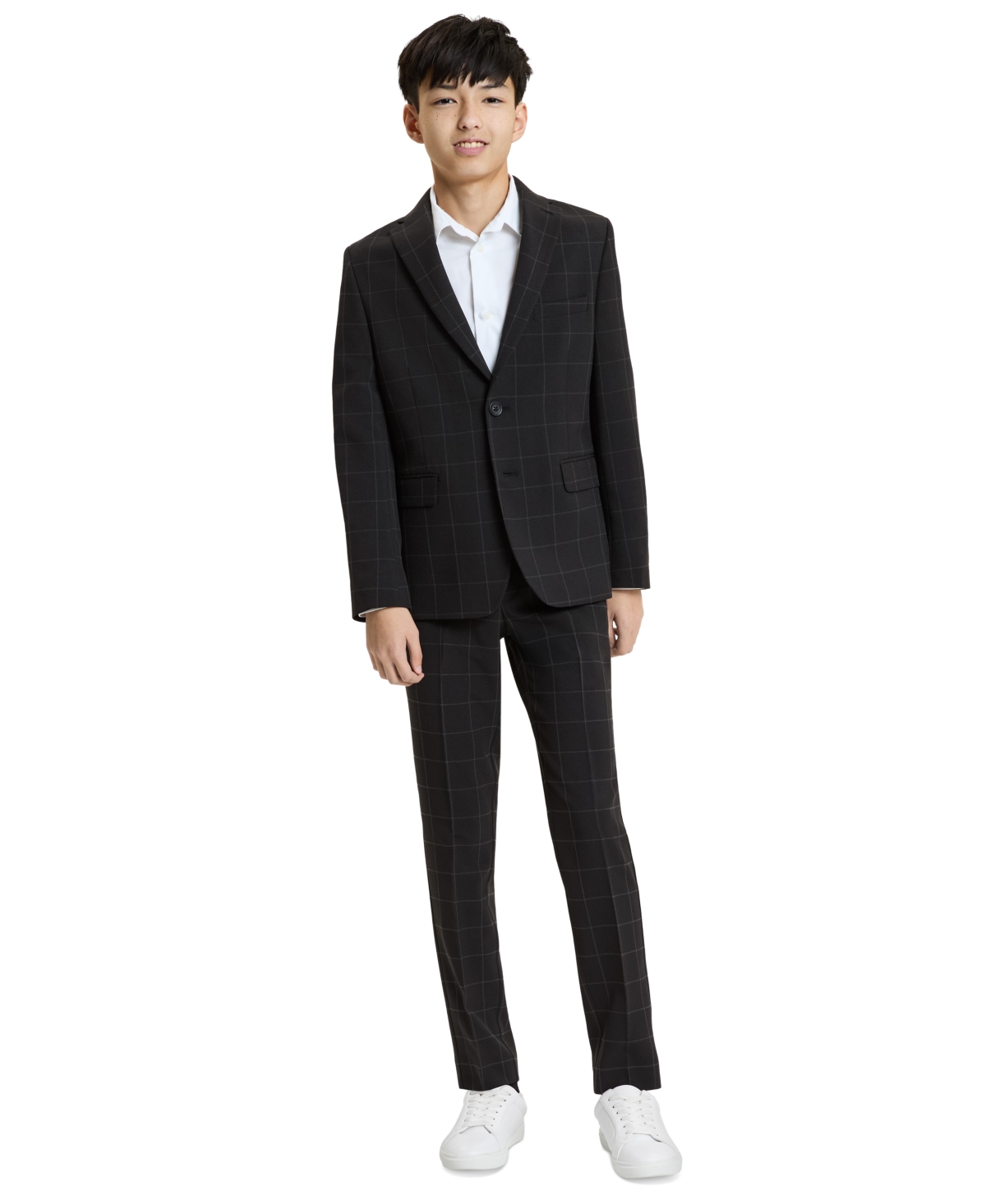 Click here for Kenneth Cole Boys 8-20 Window Black Suit - Black prices