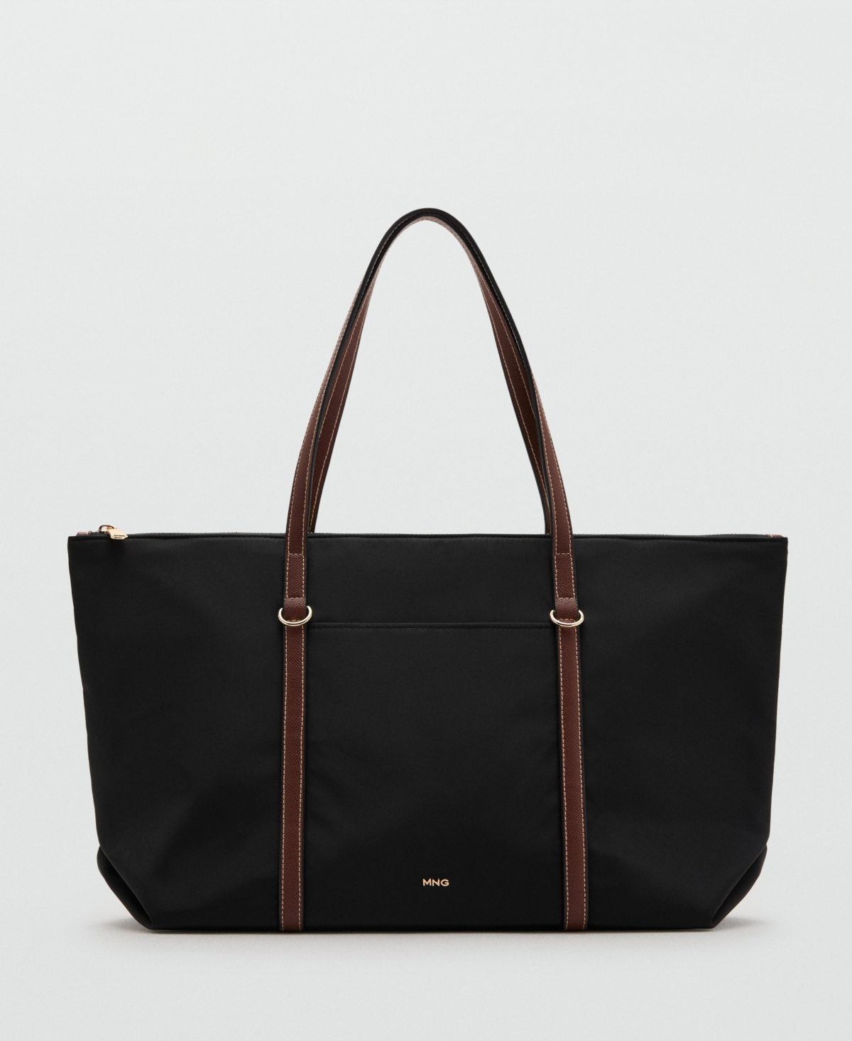 Click here for Mango Womens Double Handle Shopper Bag - Black prices