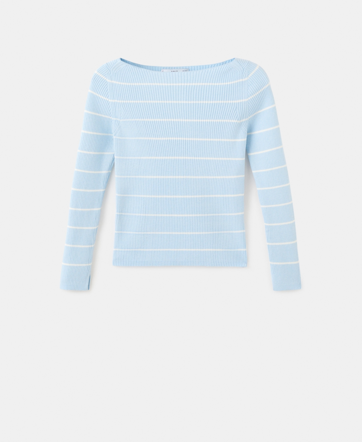 Click here for Mango Womens Boat-Neck Knitted Sweater - Sky Blue prices