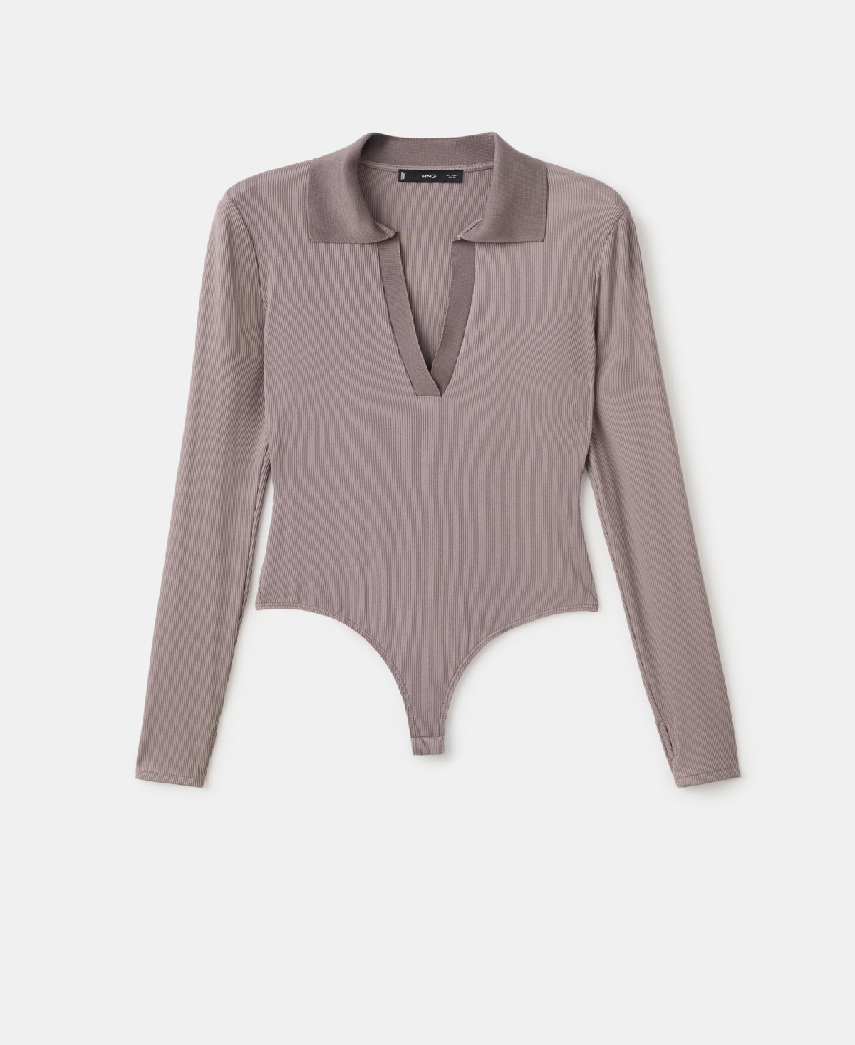 Click here for Mango Womens V-Neck Bodysuit - Light  Pastel Brown prices