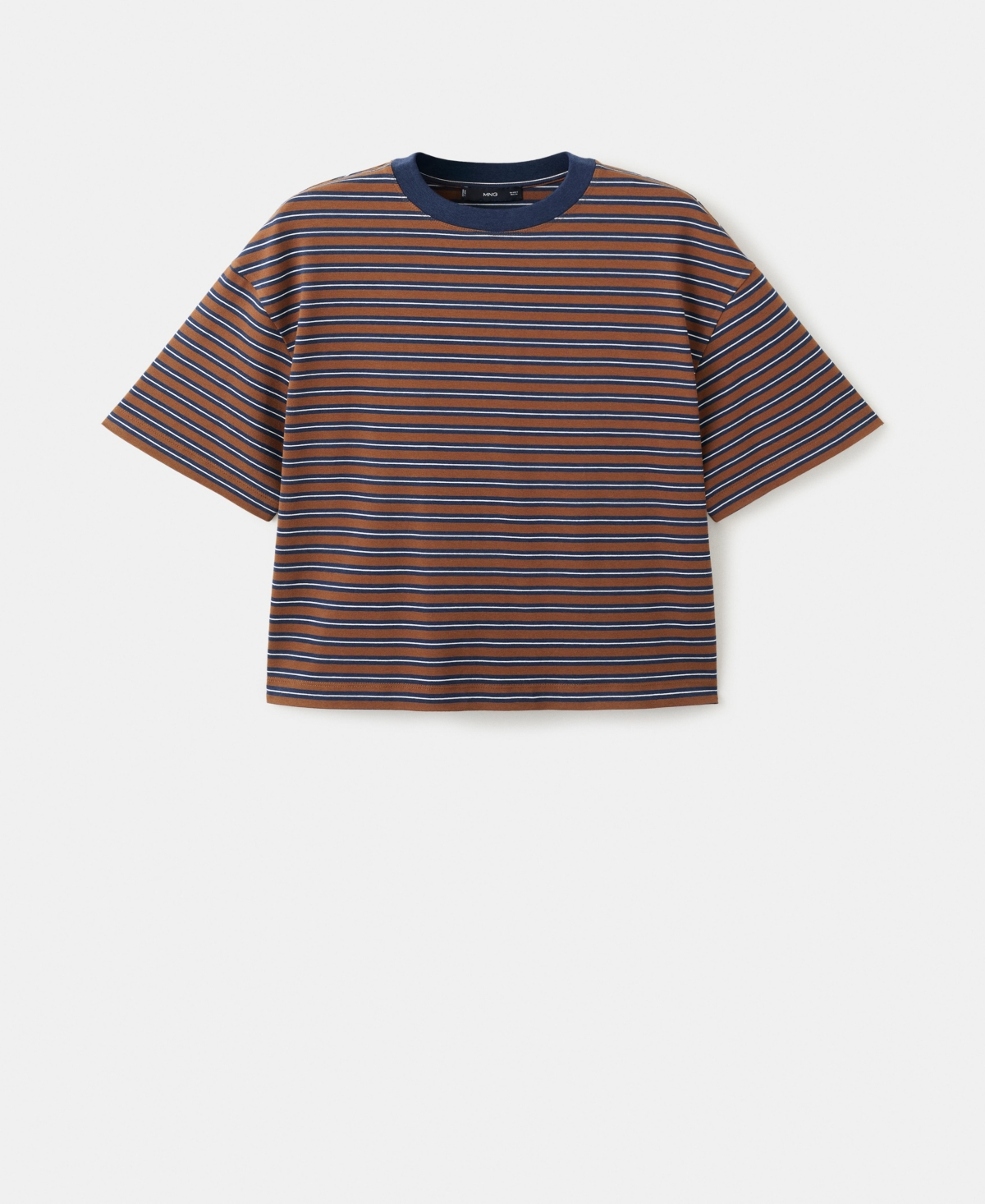 Click here for Mango Womens Striped Short-Sleeved T-Shirt - Russe... prices