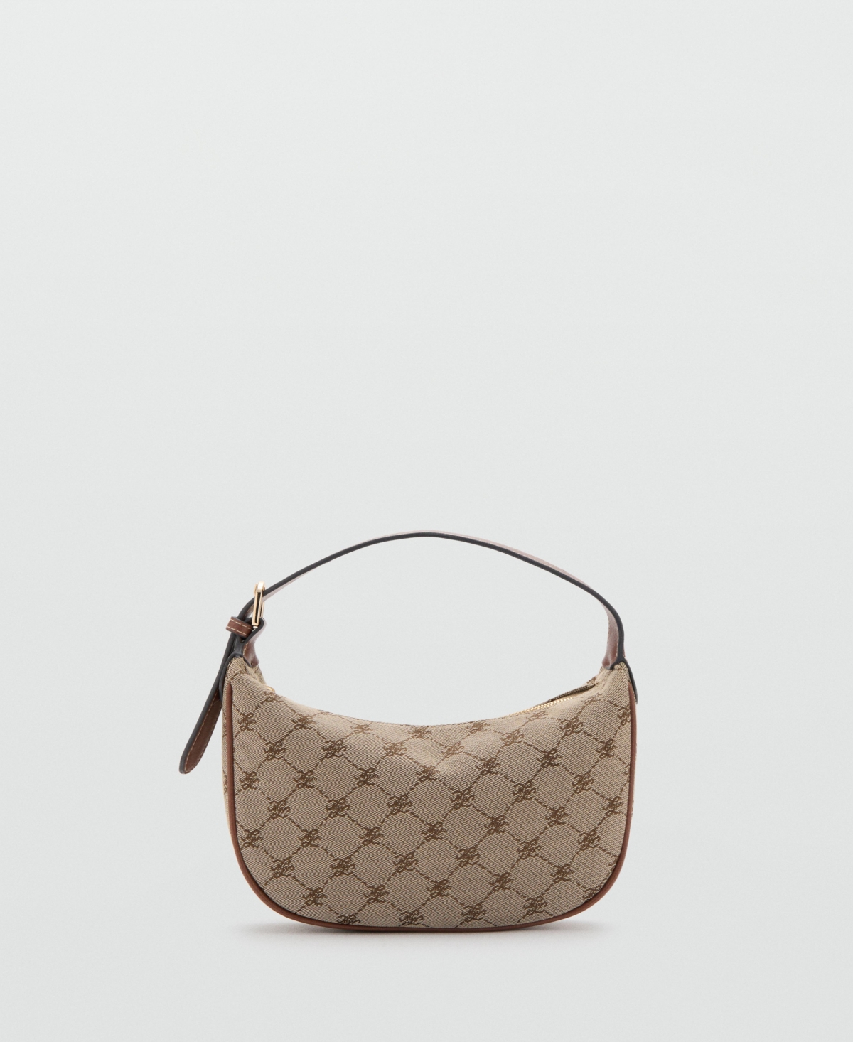 Click here for Mango Womens Printed Logo Shoulder Bag - Leather prices