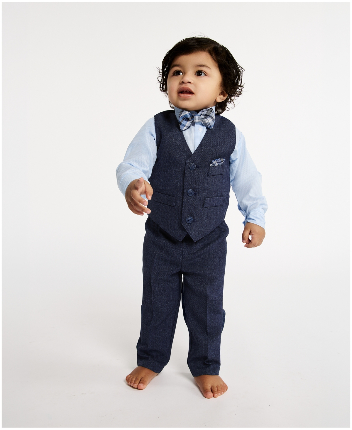 Click here for Nautica Baby Boys Striated Twill Vest 4-Piece Set... prices