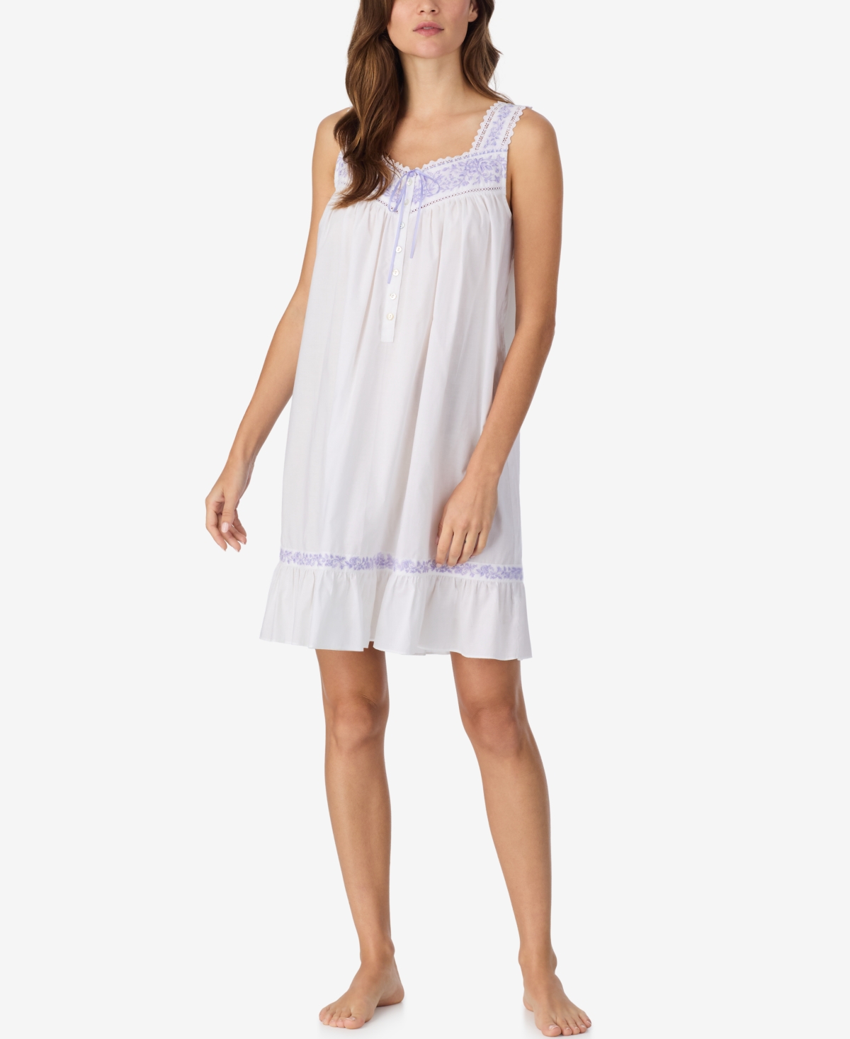 Click here for Eileen West Womens Cotton Sleeveless Chemise Night... prices
