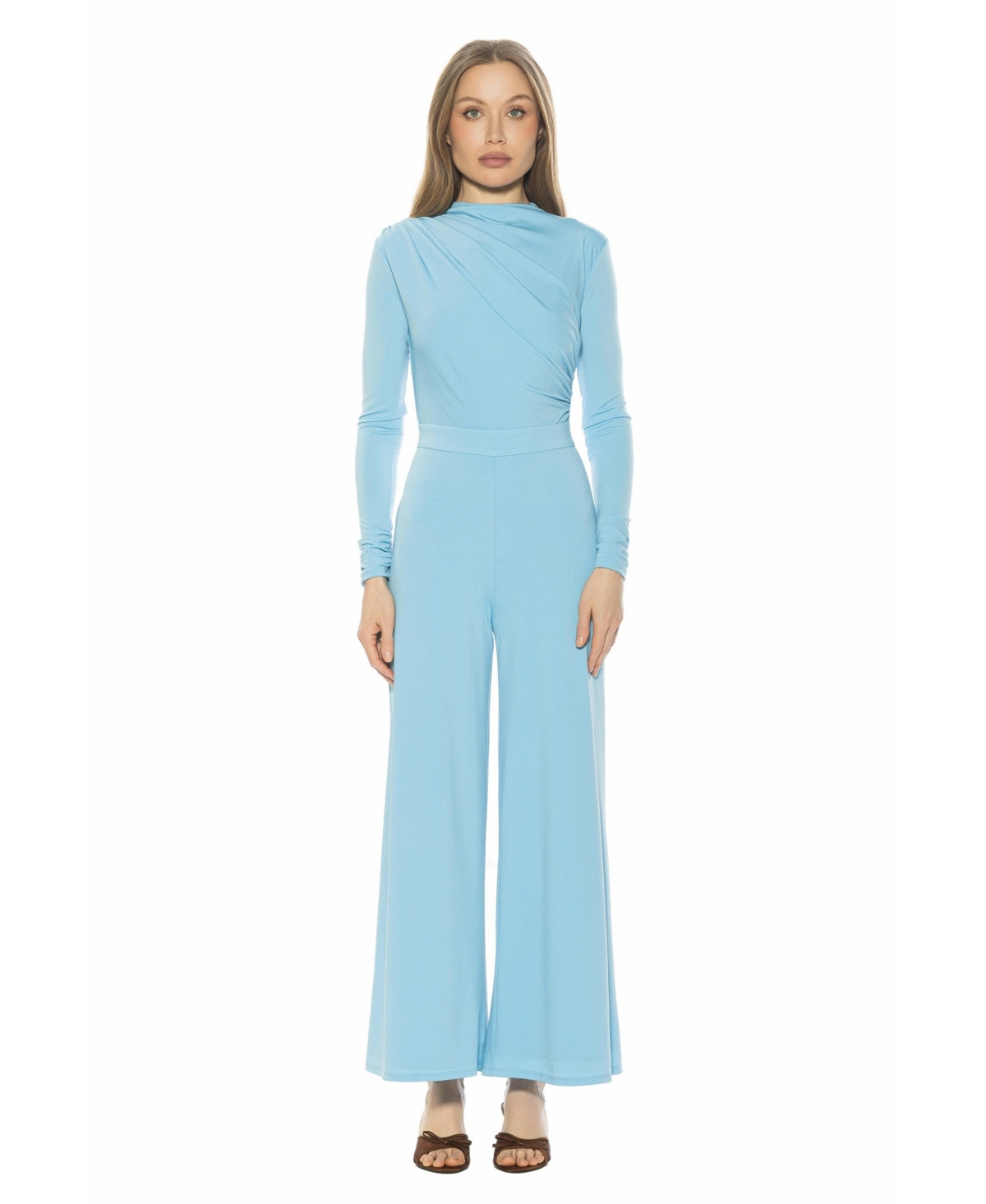 Click here for Alexia Admor Womens Yael Long Sleeve Ruched Top Ju... prices