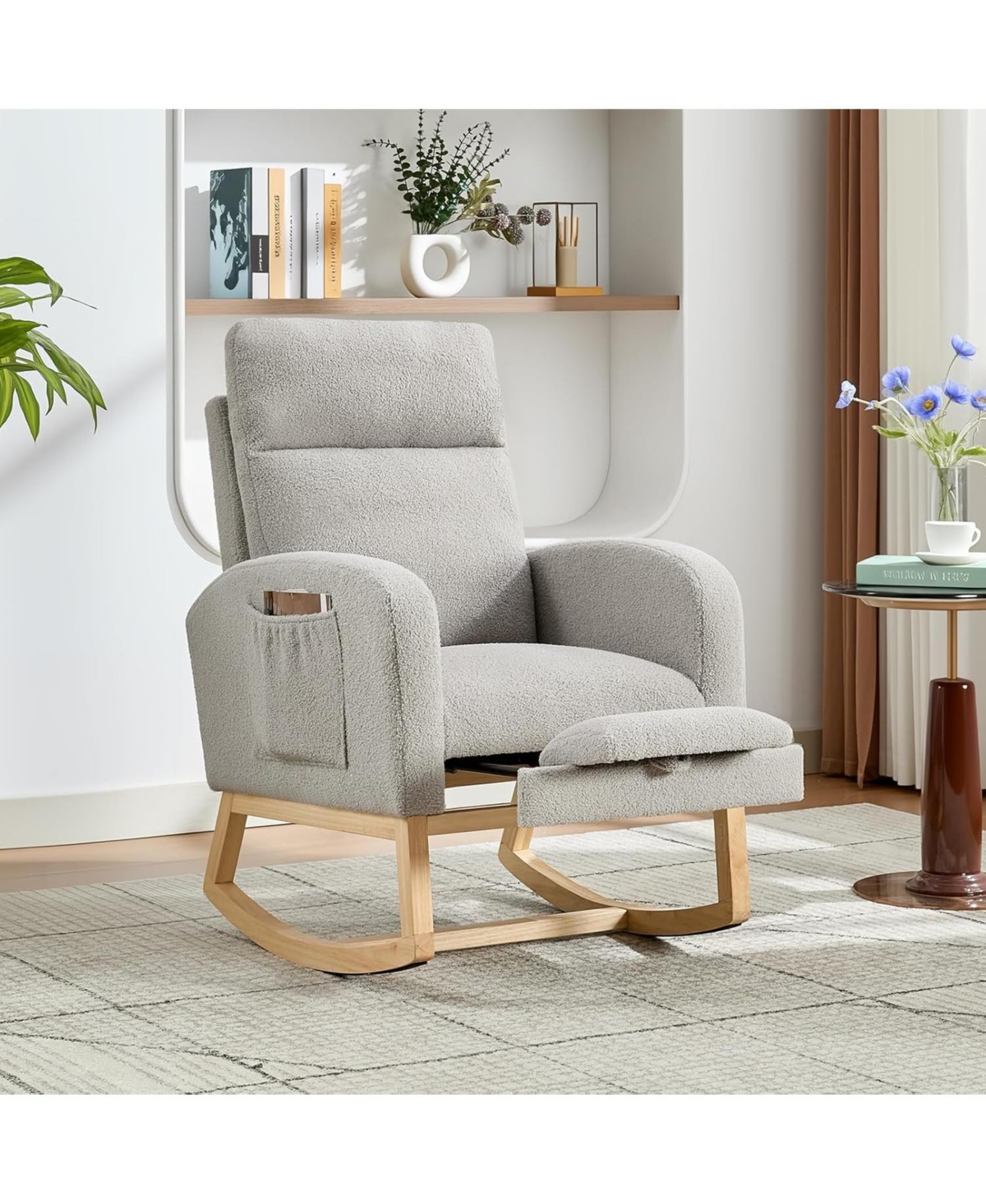 Click here for gaomon Nursery Rocking Chair with Footrest  Pu Uph... prices