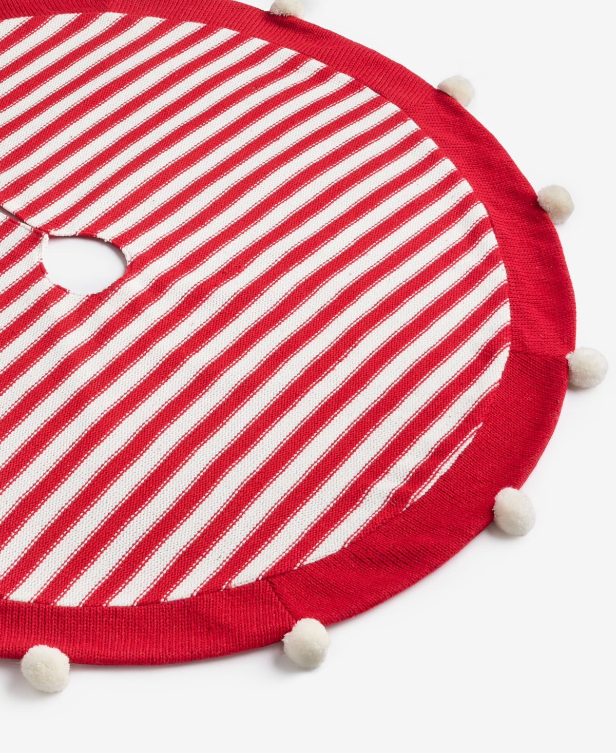 Click here for Holiday Lane Heritage Red and White with Pompom Tr... prices
