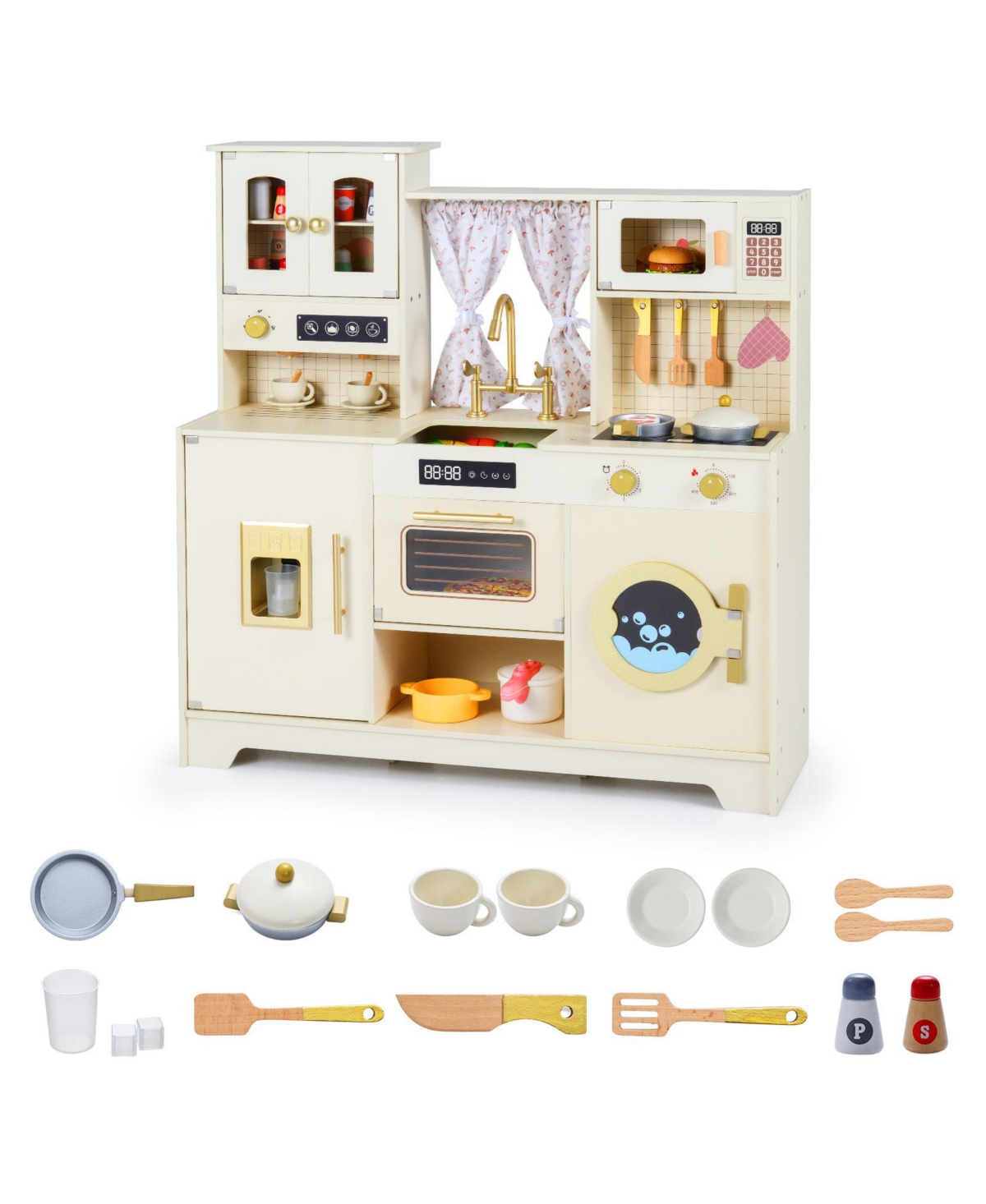 Click here for Slickblue Kids Wooden Kitchen Playset with 14-Piec... prices