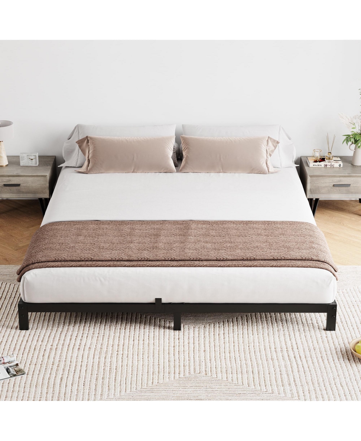 Click here for gaomon 8 Inch Black Queen Low Profile Metal Bed Fr... prices