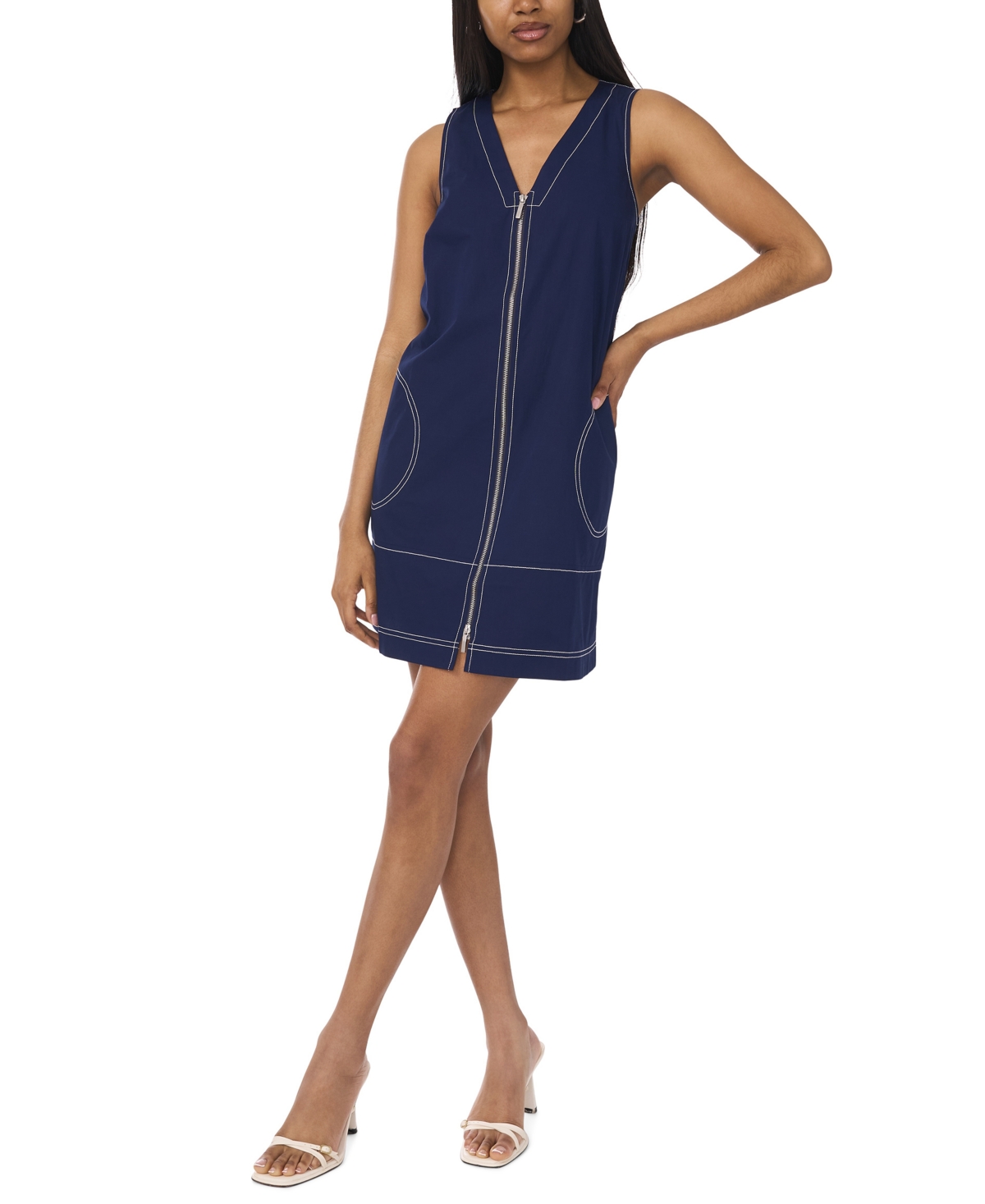 Click here for Msk Petite V-Neck Shift Dress - Classic Navy prices
