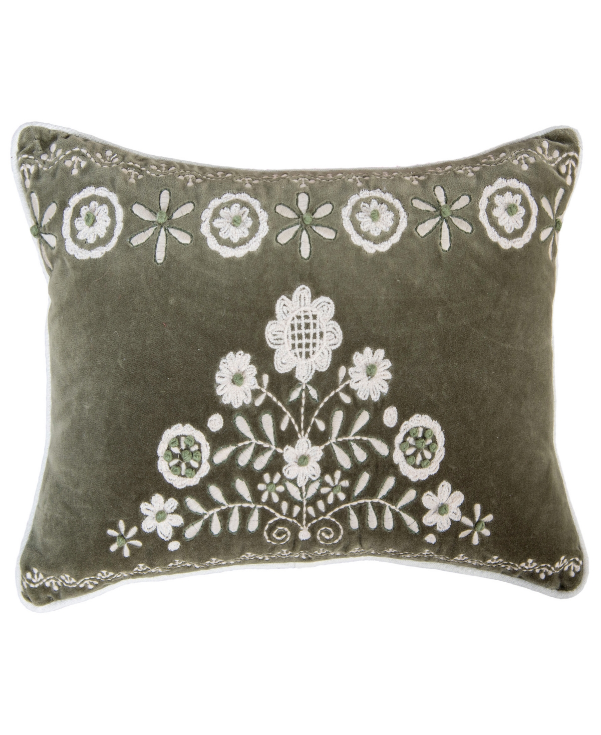 Click here for Rizzy Home Minnie Cotton Velvet Decorative Pillow... prices