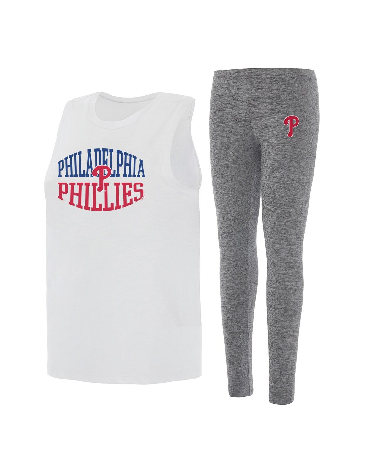 Click here for Concepts Sport Womens 2-Piece Charcoal/White Phila... prices