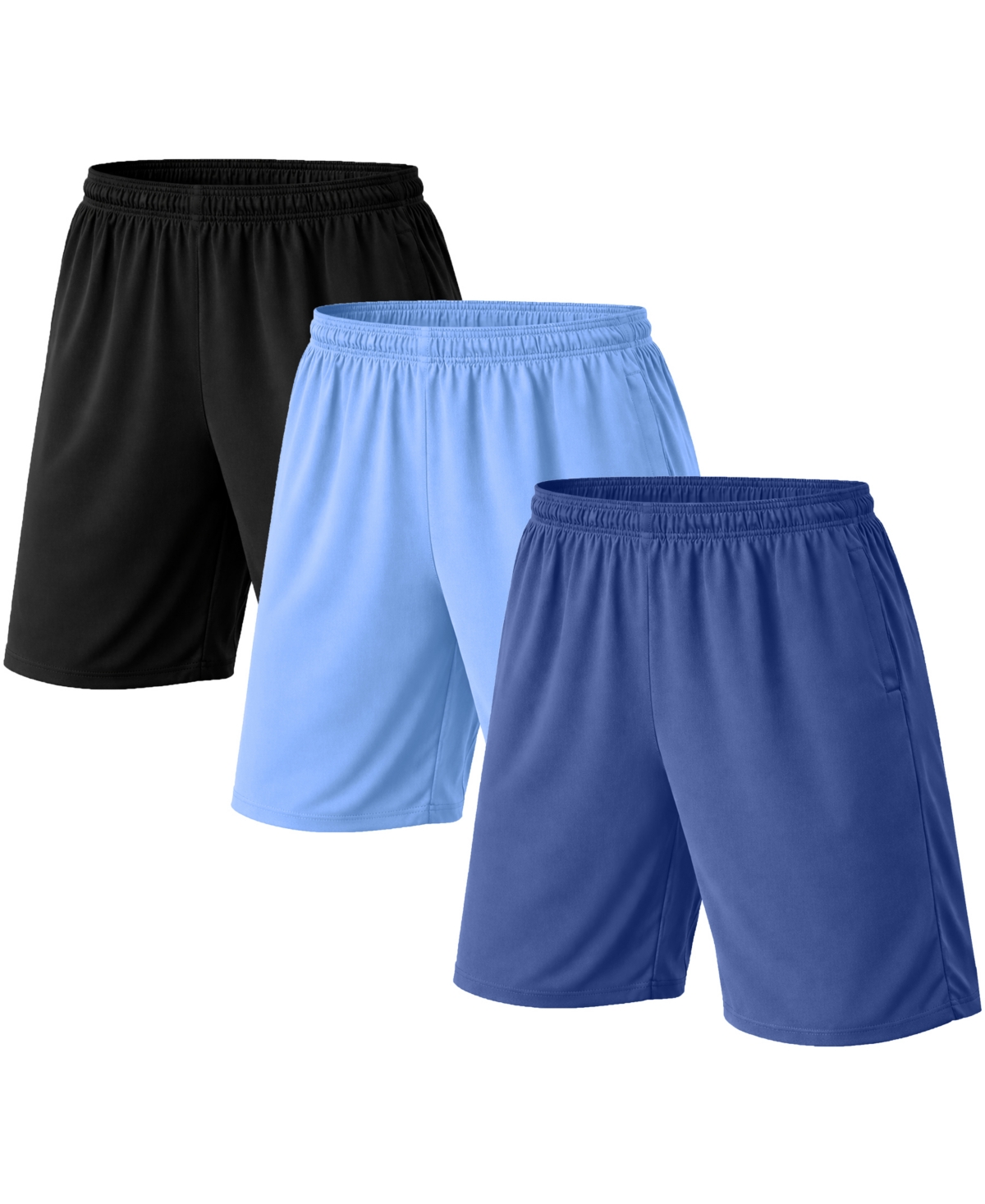 Click here for Q-Active Mens Regular-Fit Shorts  3-Piece Set - Bl... prices