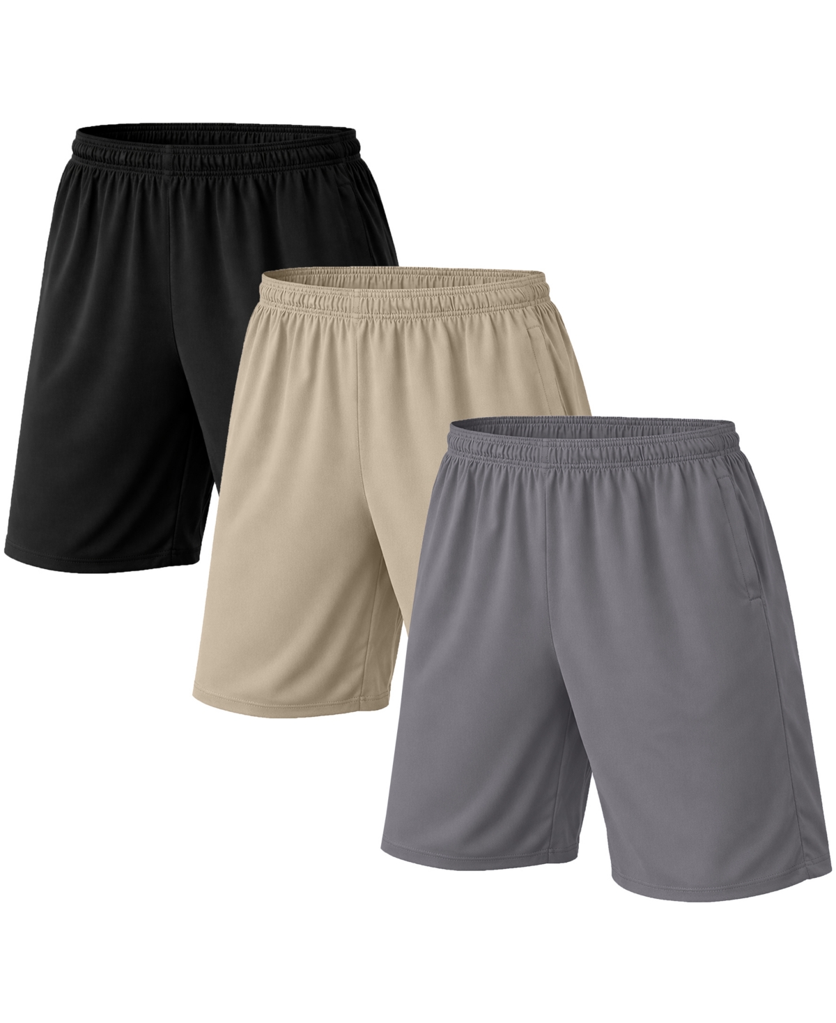 Click here for Q-Active Mens Regular-Fit Shorts  3-Piece Set - Bl... prices