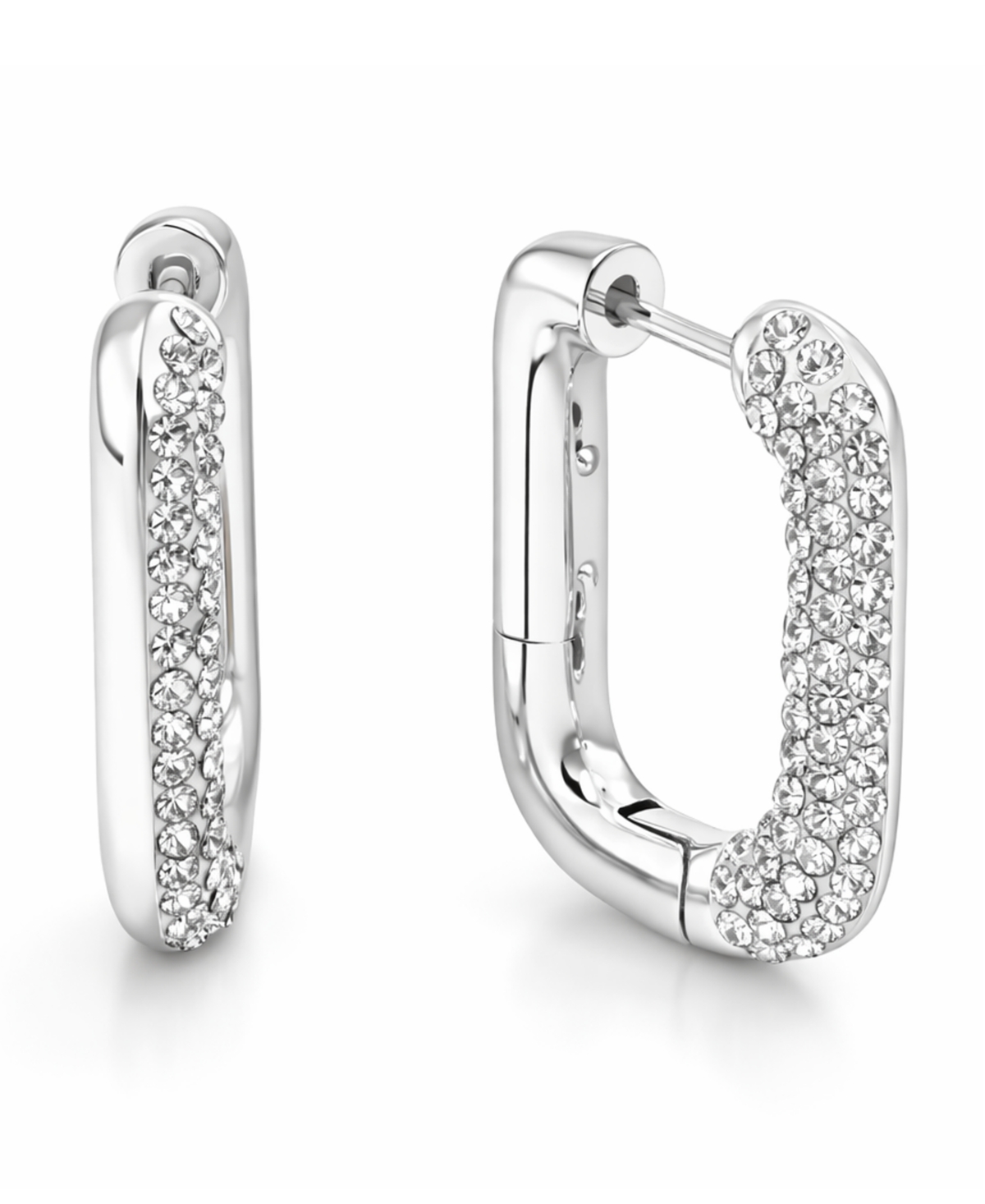 Click here for And Now This Clear Crystal Rectangular Shaped Hoop... prices