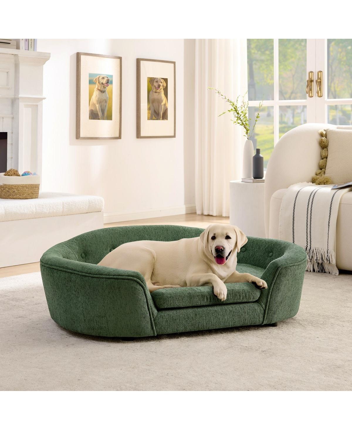 Click here for 6thdruple Oversized Oval Dog Sofa Bed with Tufted... prices