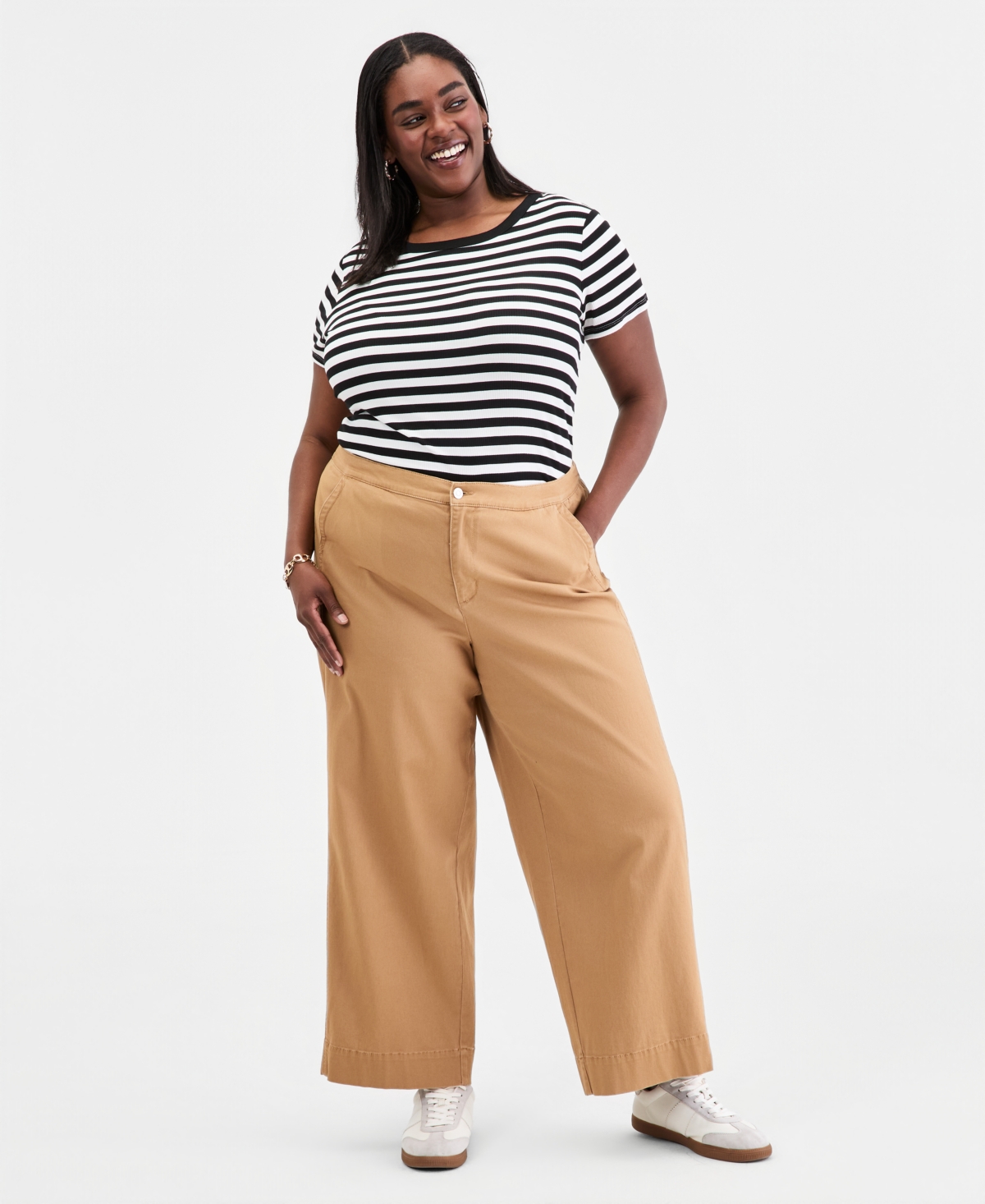 Click here for On 34th Trendy Plus Size Stretchy-Waist Wide-Leg P... prices