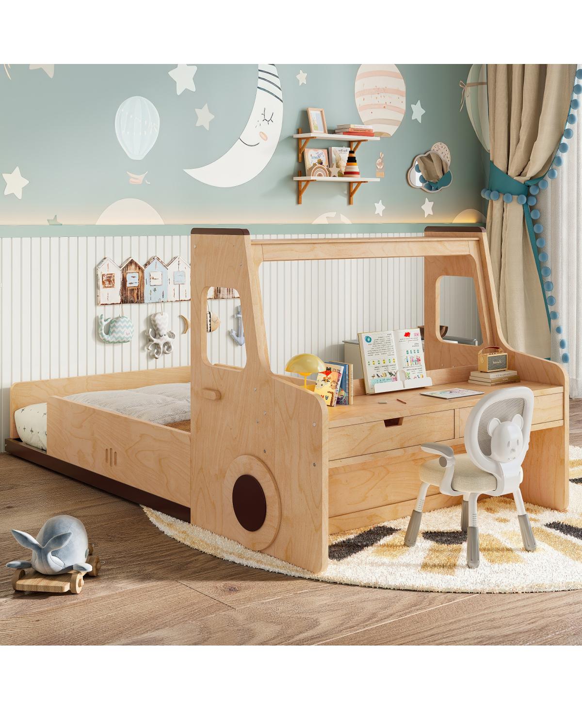 Click here for Streamdale Furniture Twin Size Car-Shape Floor Bed... prices