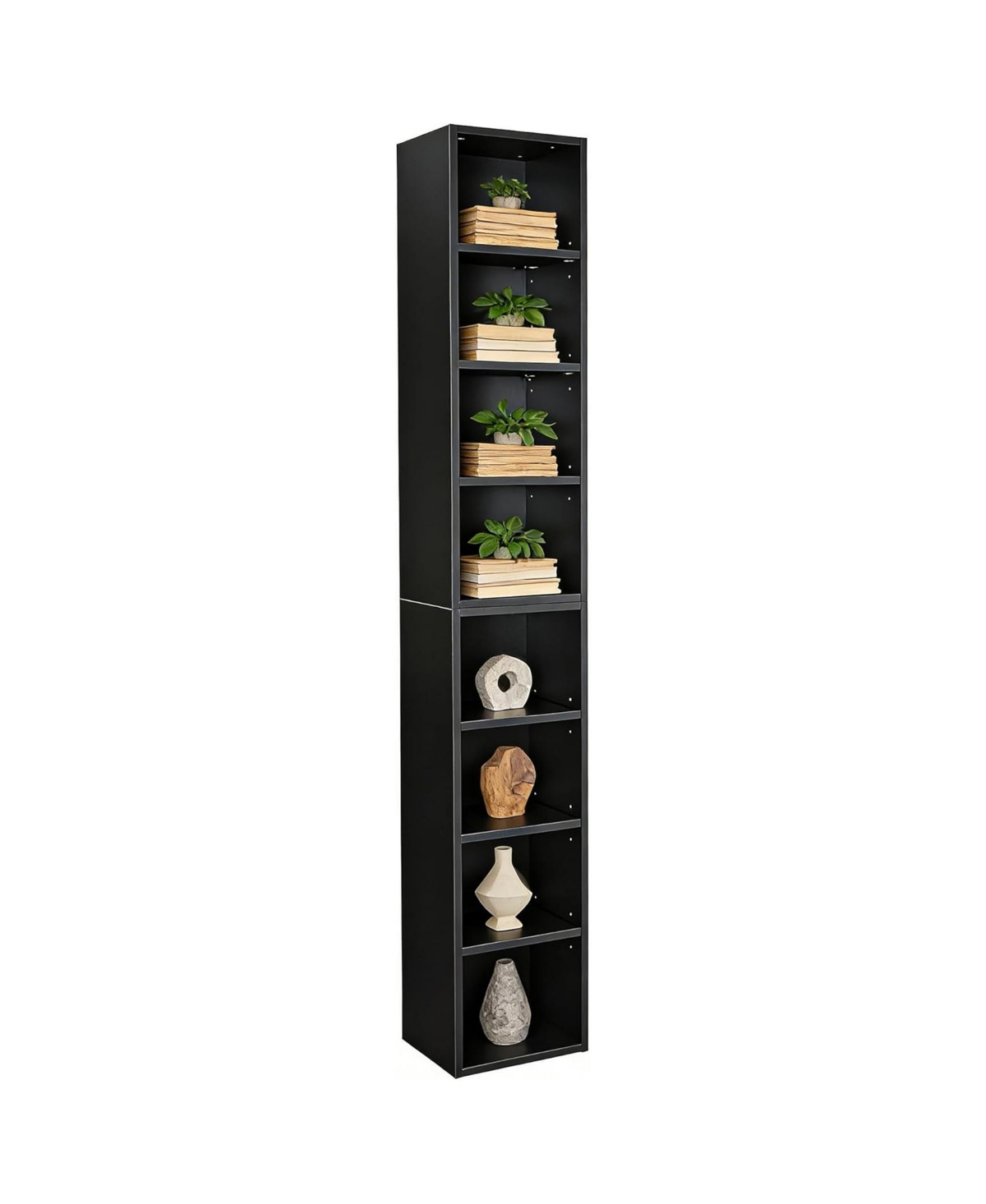 Click here for Rainsken 8-Tier Tall Narrow Bookshelf  Slim Storag... prices