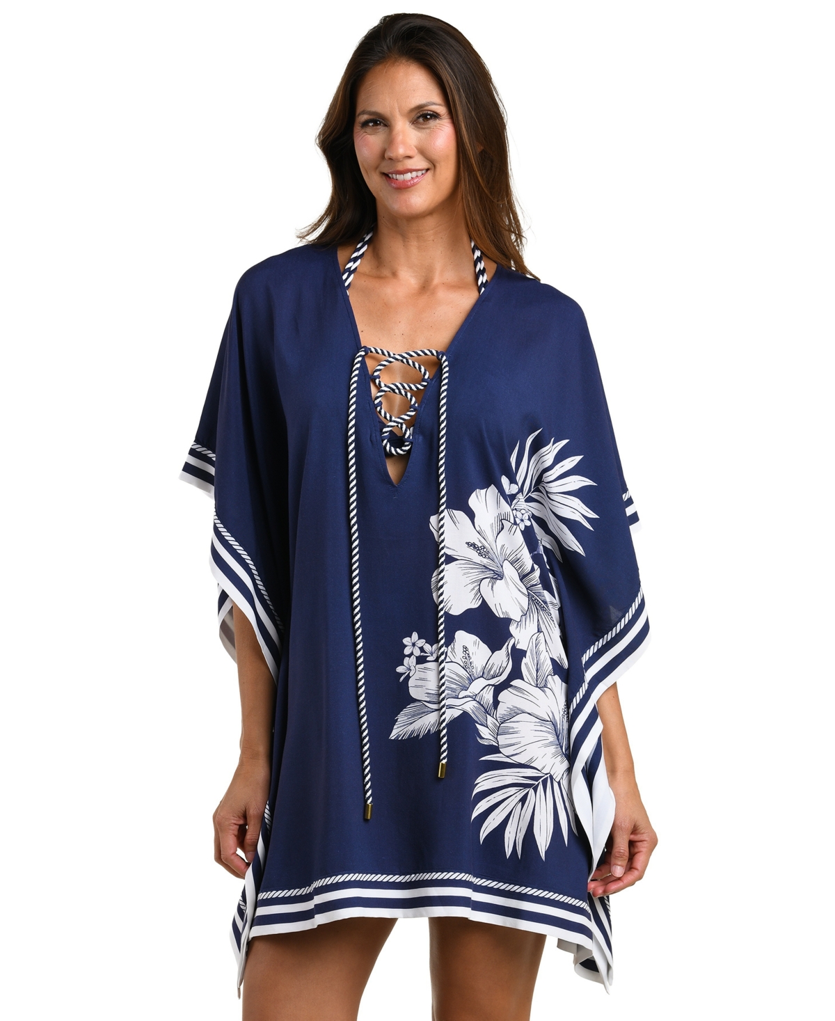 Click here for La Blanca Womens Mariner Blooms Printed Cover-Up C... prices
