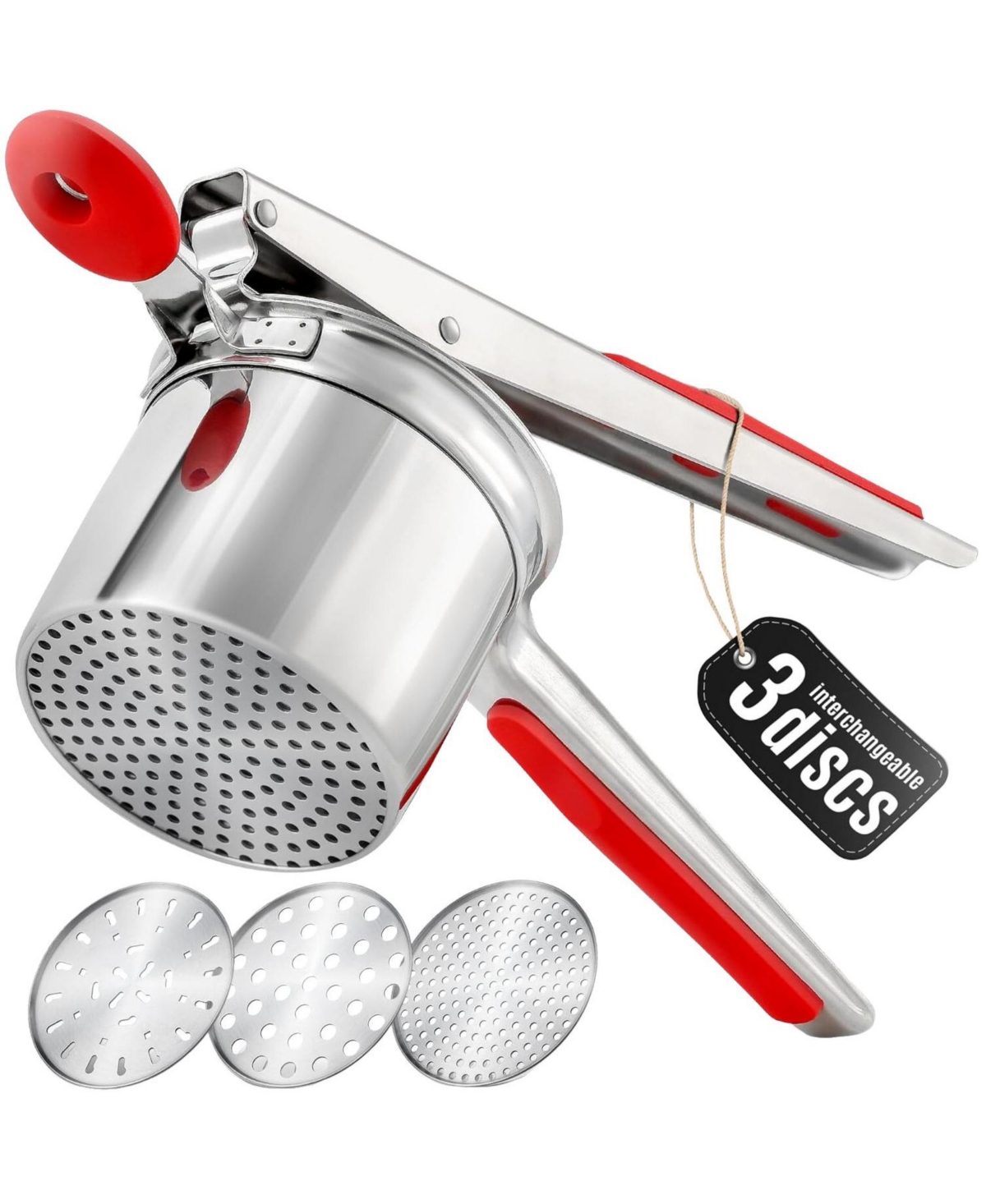 Click here for Zulay Kitchen Potato Ricer with 3 Interchangeable... prices