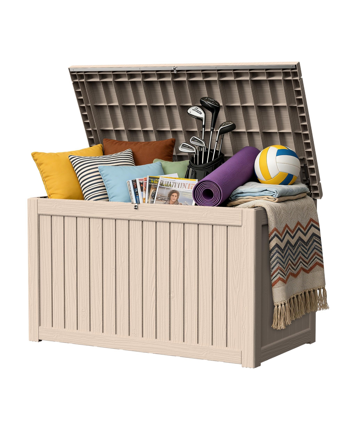 Click here for Decksplore 230 Gallon deck box - Brown prices