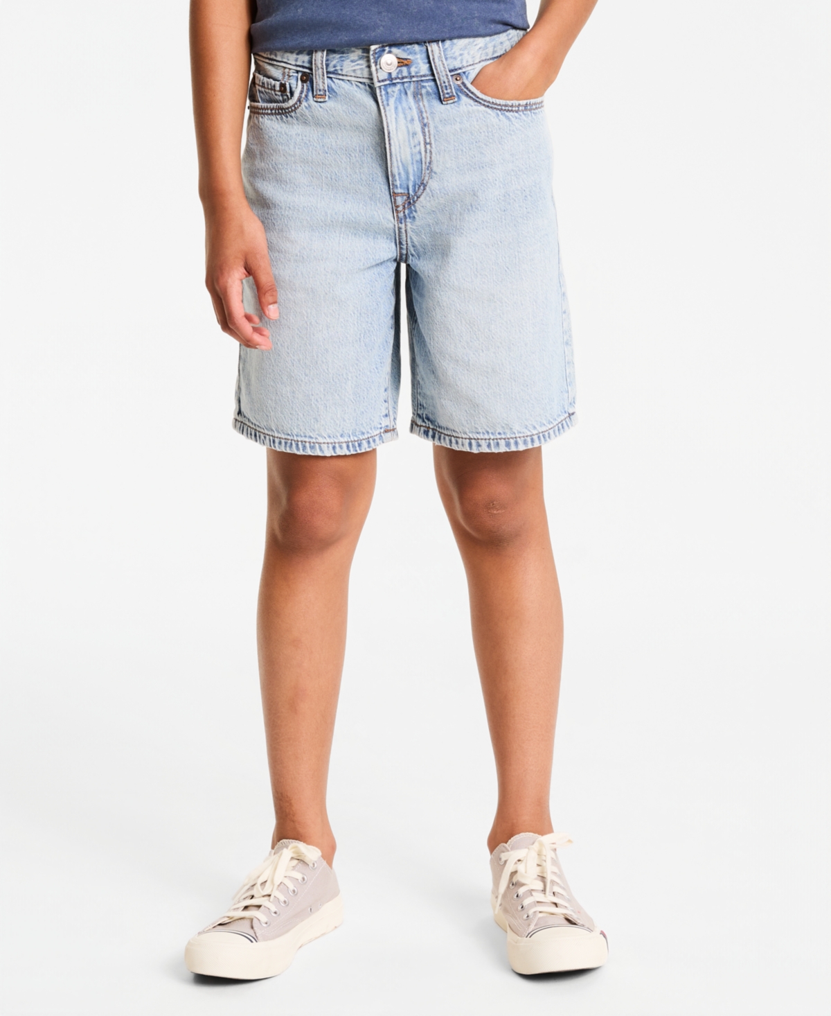 Click here for abercrombie kids Boys Adjustable Denim Shorts - Sa... prices