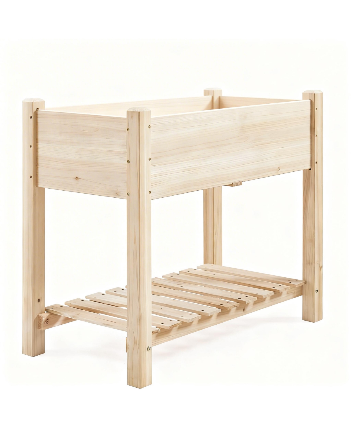 Click here for Yigii Solid Fir Raised Garden Bed with Storage  2-... prices