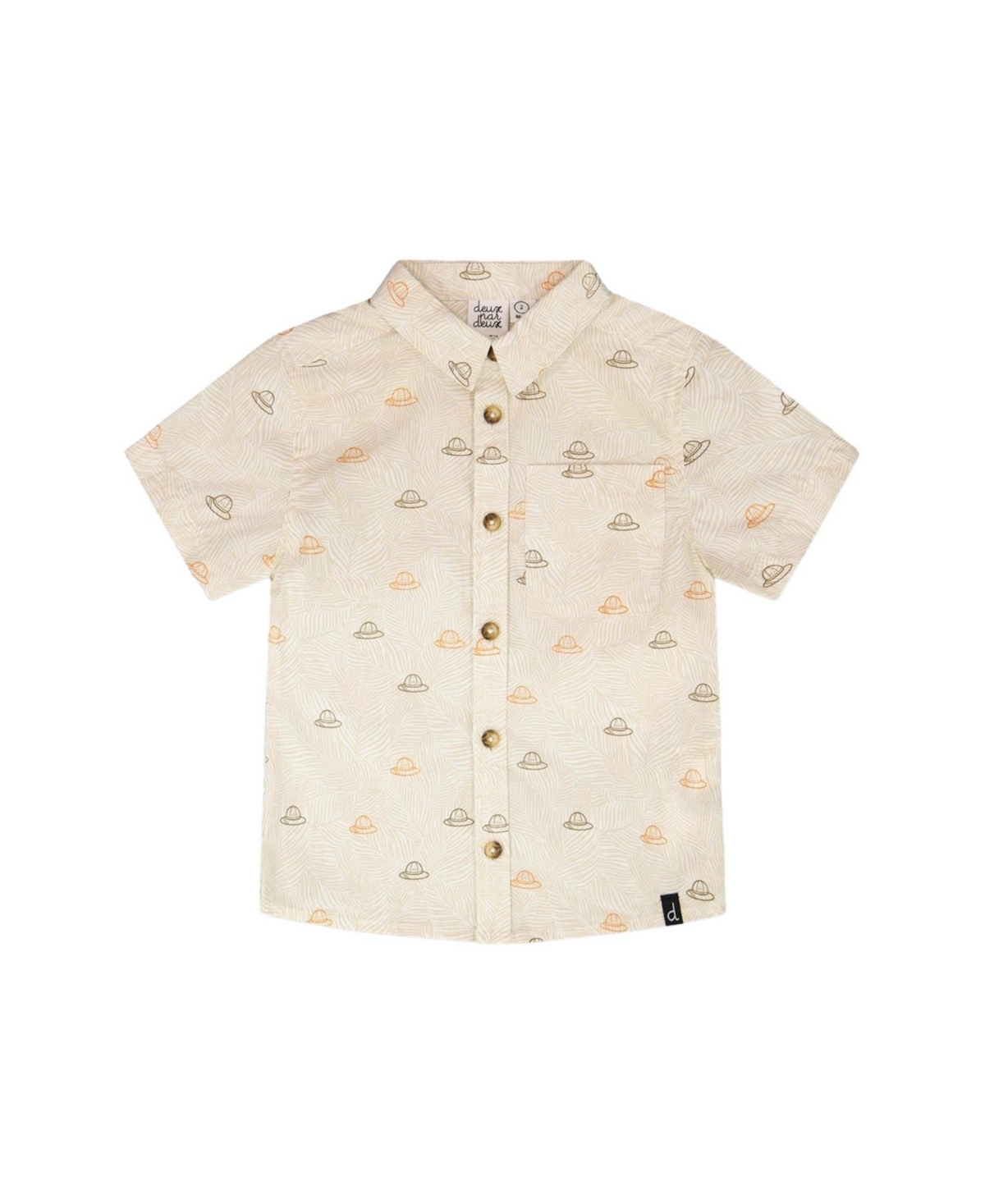 Click here for Deux par Deux Toddler Boys Poplin Shirt Beige Safa... prices