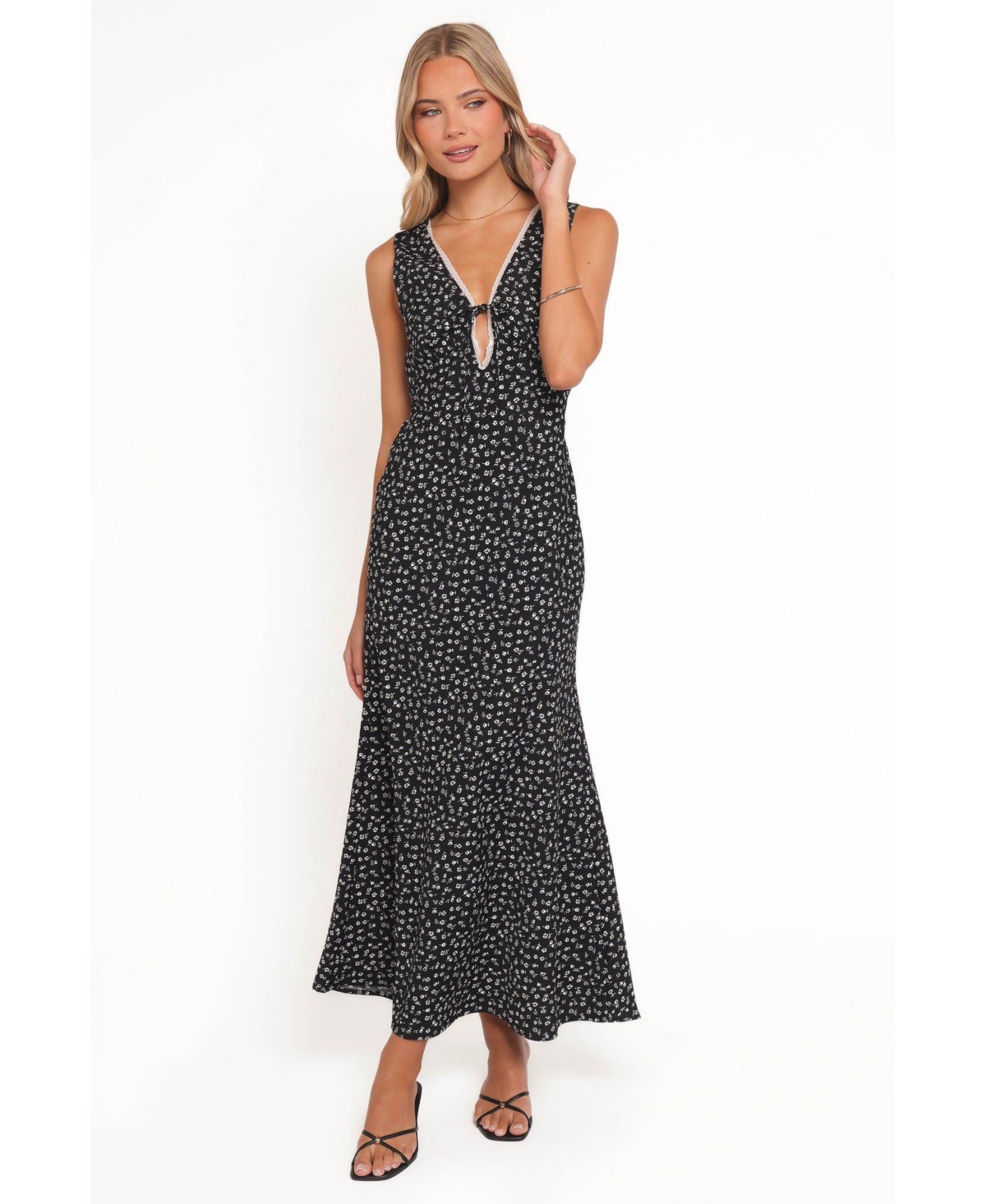 Click here for Petal and Pup Womens Jackson Maxi Dress - Black fl... prices