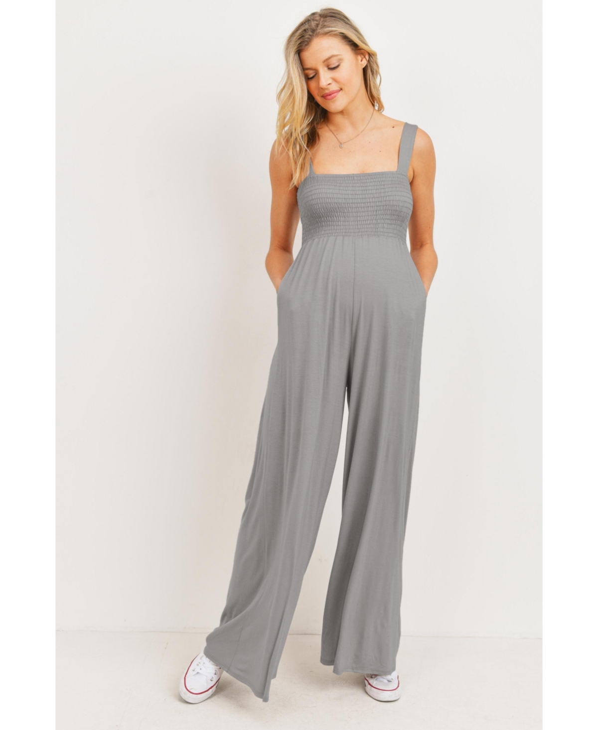 Click here for Hello Miz Maternity Sleeveless Smocked Bodice Wide... prices