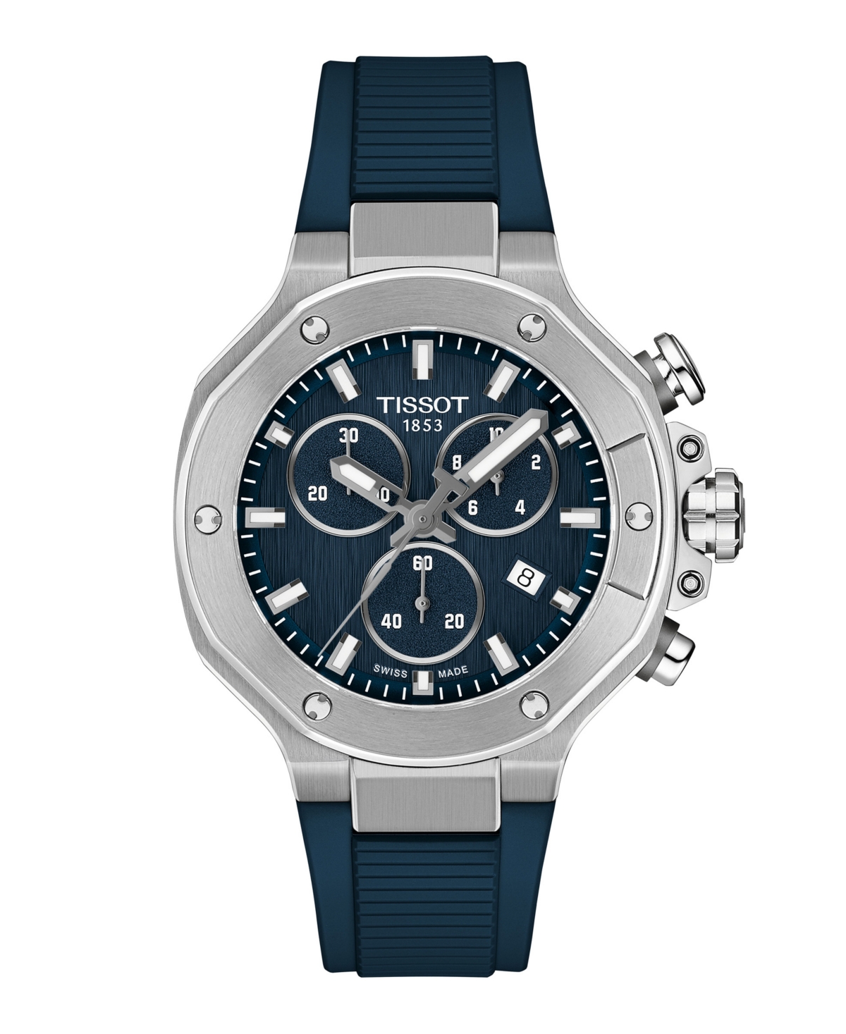 Click here for Tissot Unisex Quartz Chronograph Blue Dial Rubber... prices