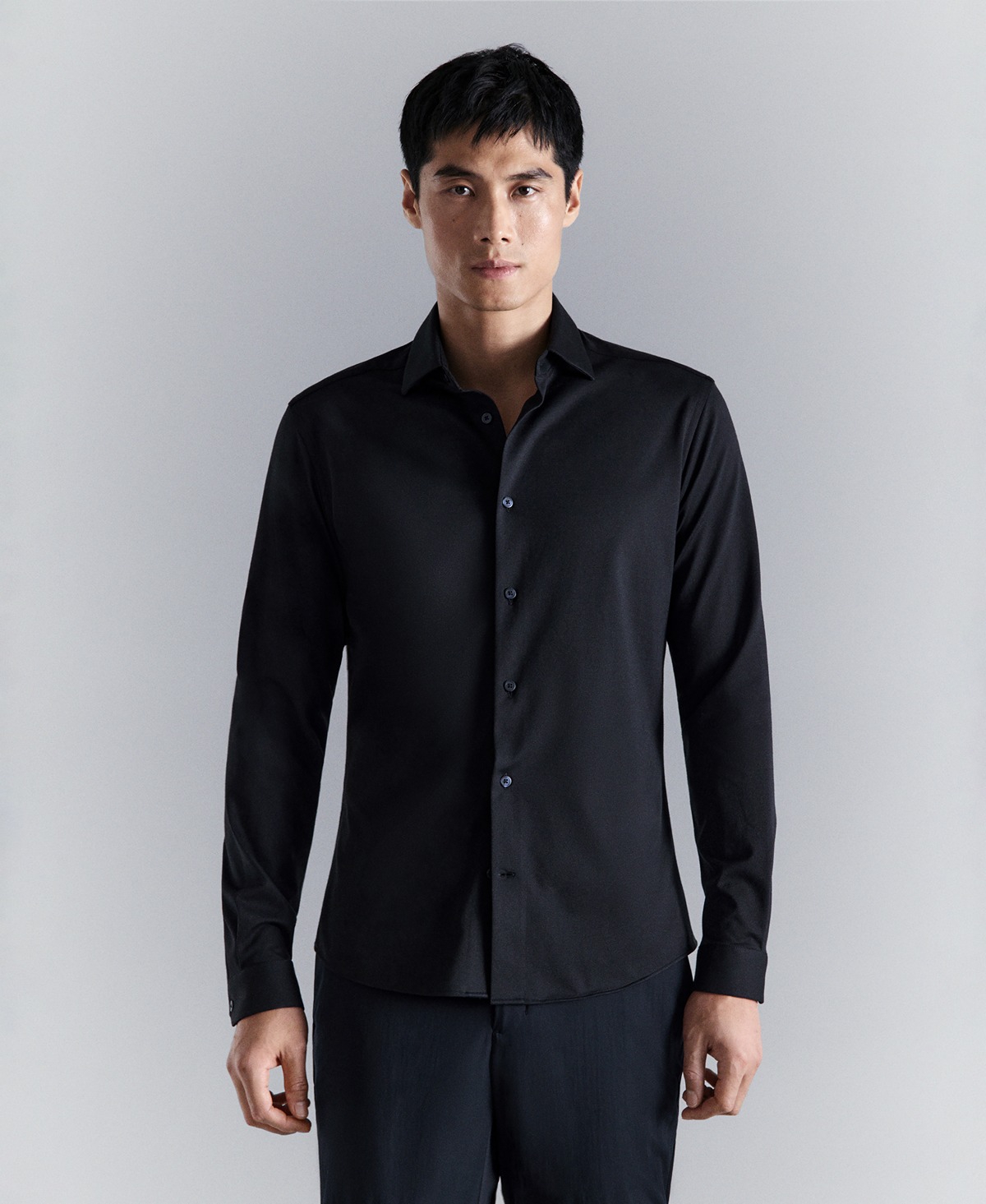Click here for Mango Mens Comfort Stretch Non-Iron Shirt - Navy prices