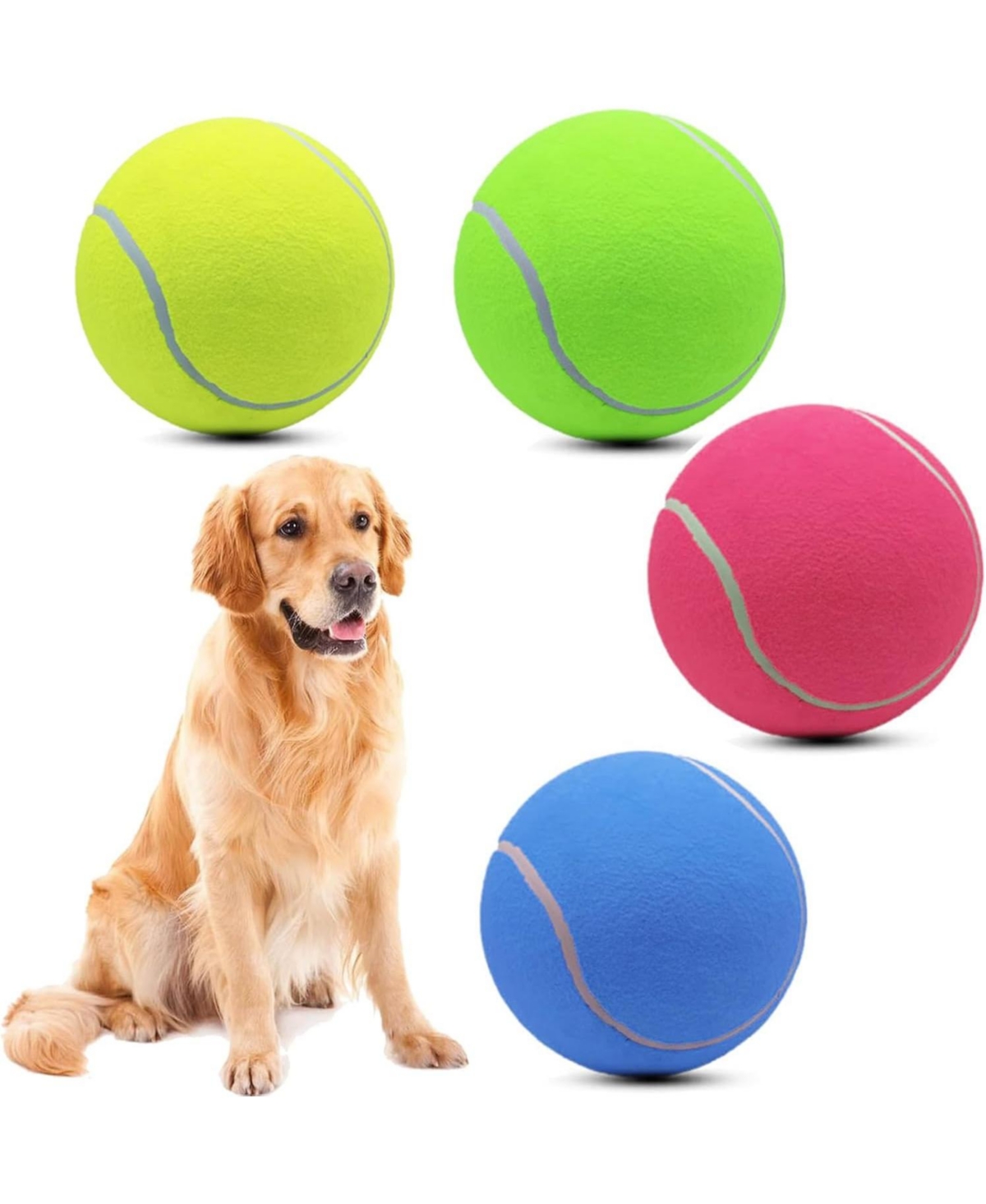 Click here for Magicorange Pack of 4 Giant 9.5 Inch Tennis Balls... prices