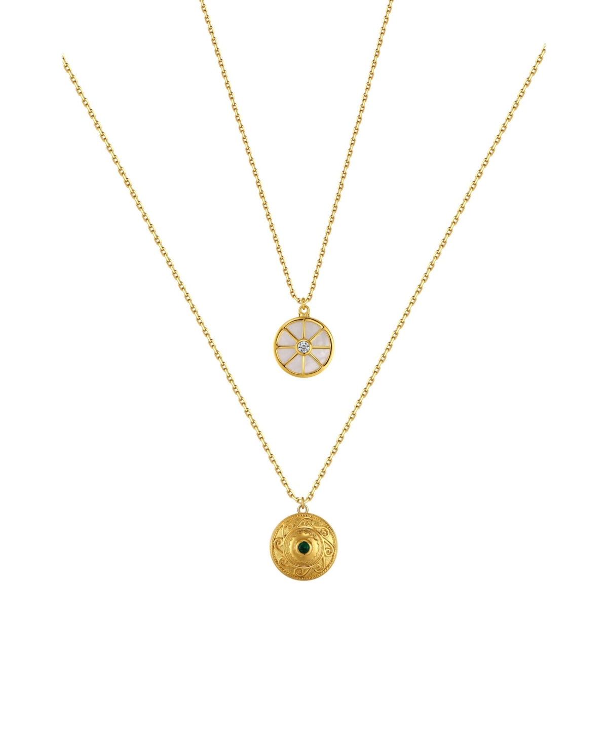 Click here for Retro Chic Compass Layered Necklace Set - Gold prices