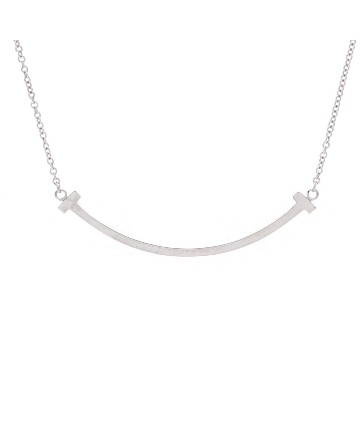 Click here for Pre-Owned Tiffany & Co T Smile Pendant Necklace -... prices