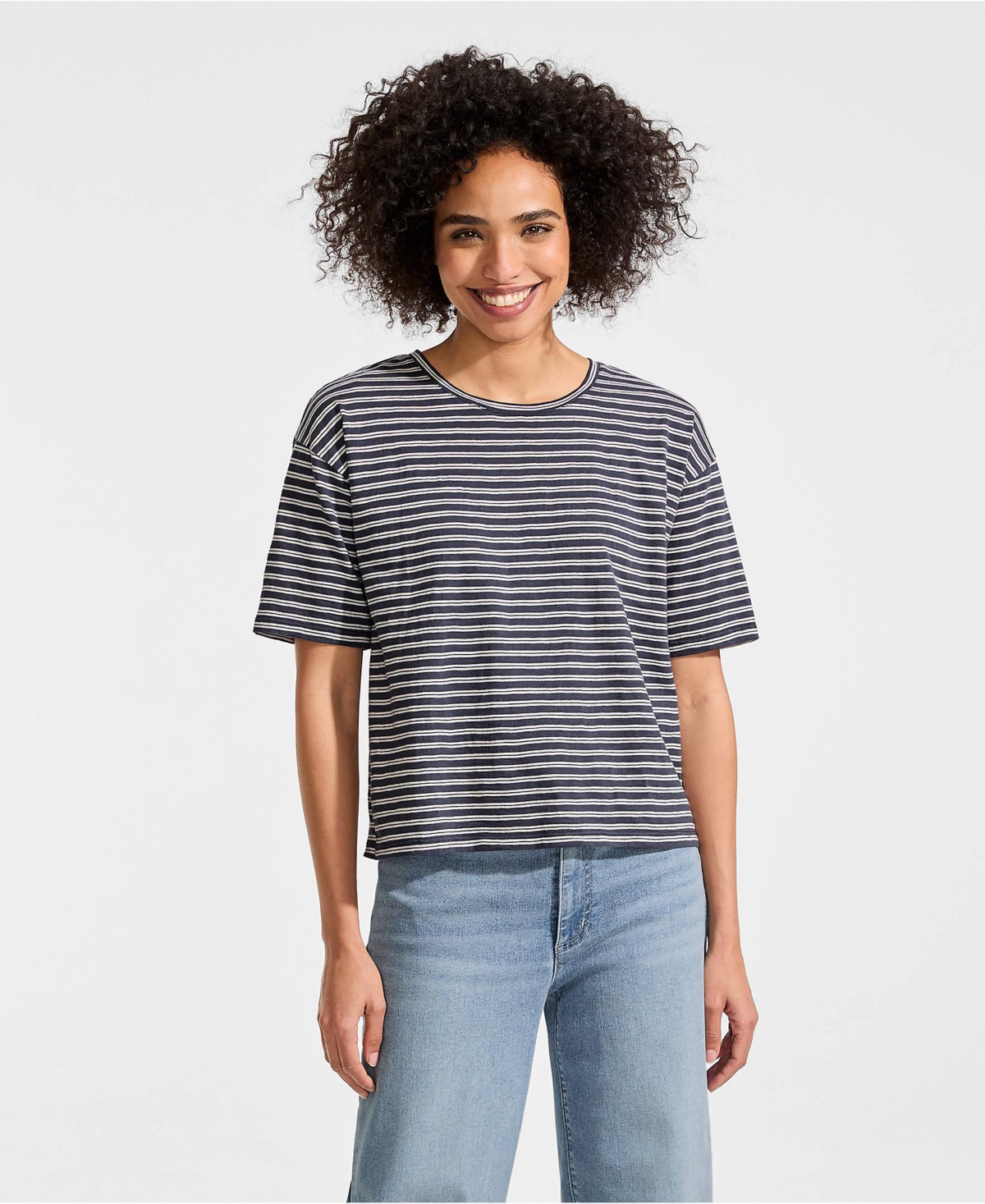 Click here for Lands End Womens Short Sleeve Slub Jersey T-Shirt... prices