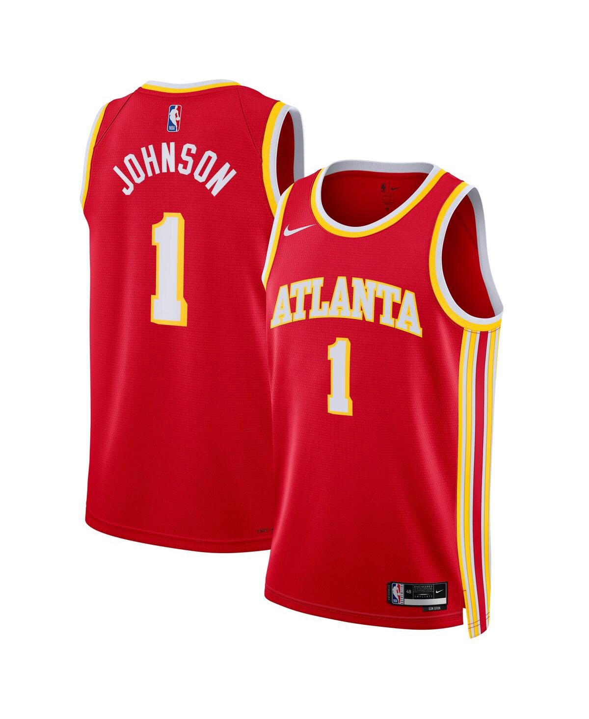 Click here for Nike Mens and Womens Jalen Johnson Red Atlanta Haw... prices