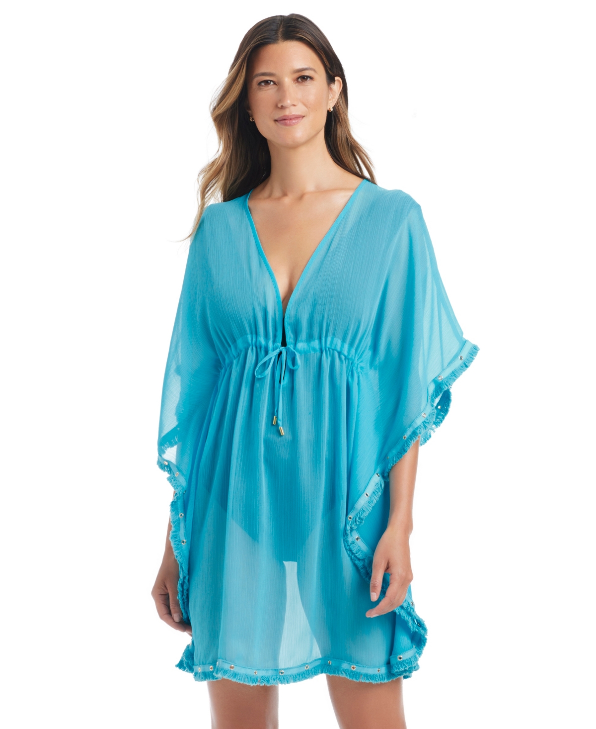Click here for Bleu by Rod Beattie Womens V-Neck Caftan Swim Cove... prices