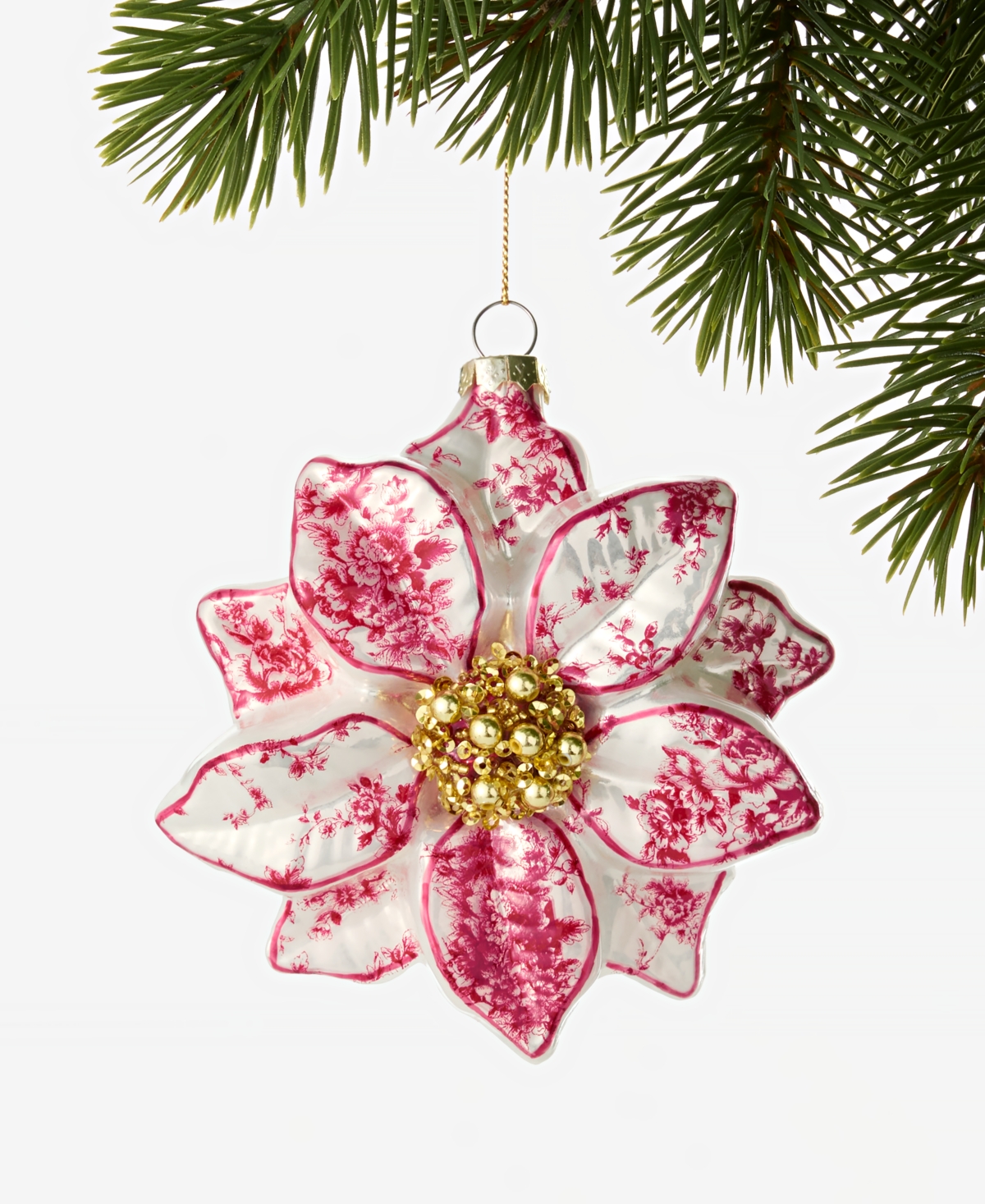 Click here for Holiday Lane Holiday Toile Flower Ornament  Macys... prices