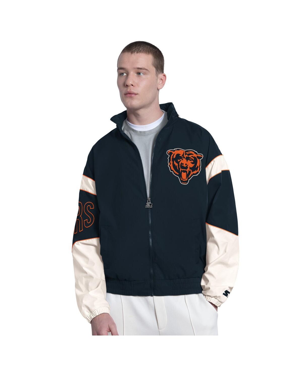 Click here for Starter Mens Navy Chicago Bears The Gust Full-Zip... prices