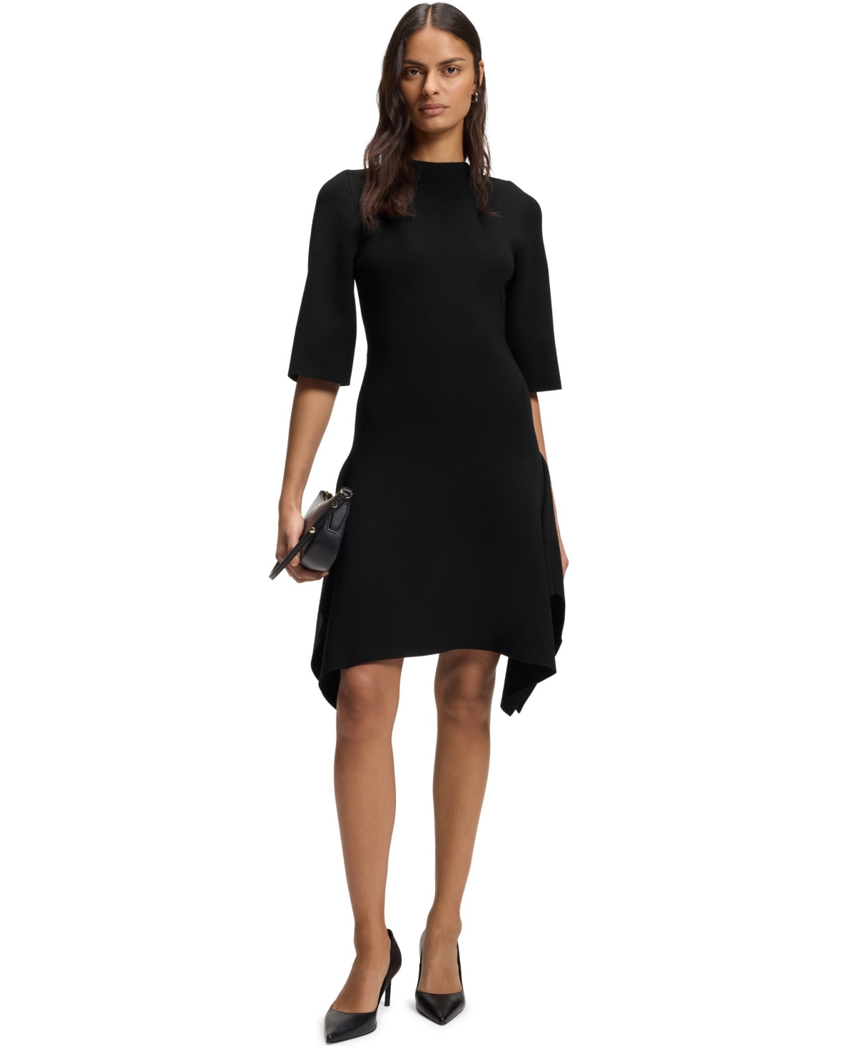 Click here for Boss by Hugo Boss Womens Shaped Hemline Knitted Dr... prices