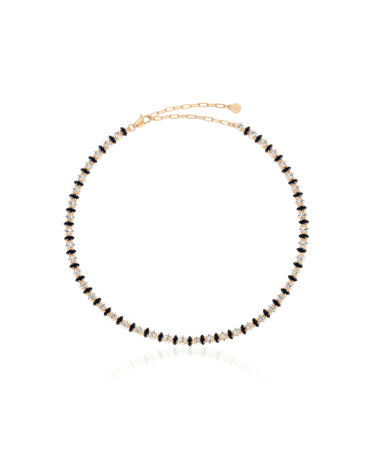 Click here for Ettika Marquise Beaded Choker Necklace - Gold/Blac... prices