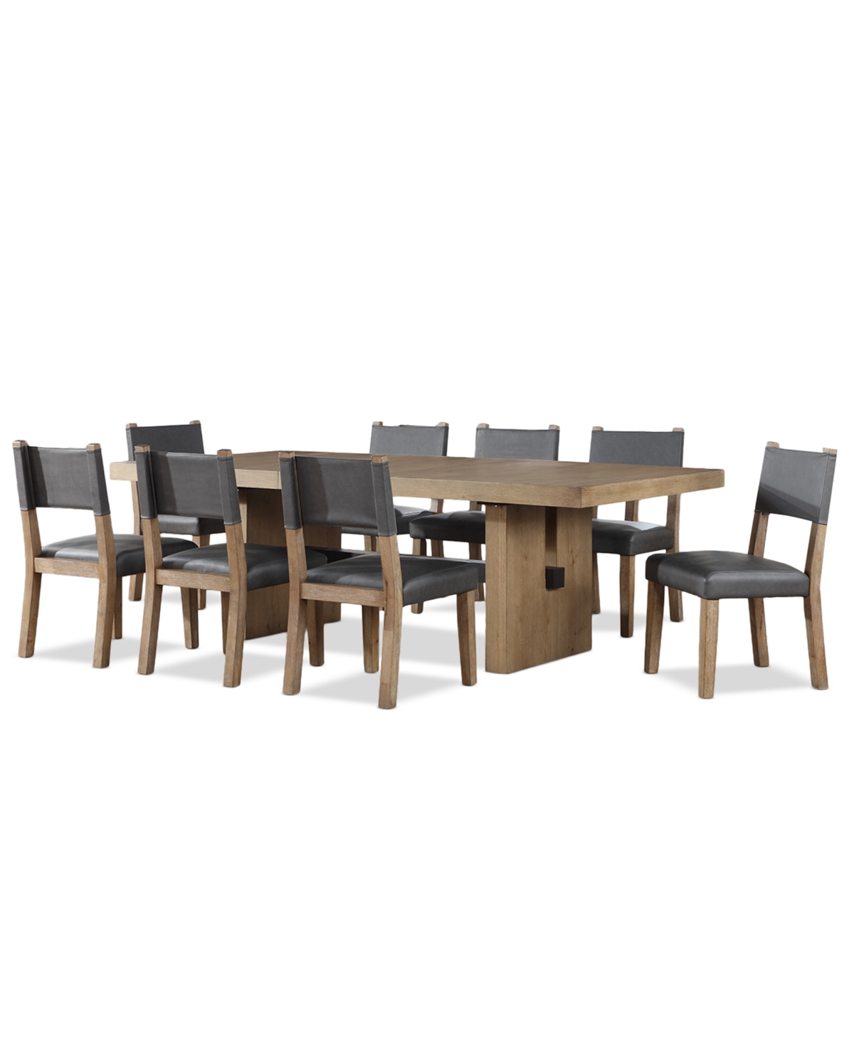 Click here for Macai 9-Pc. Wood Dining Table Set (Rectangular Tab... prices