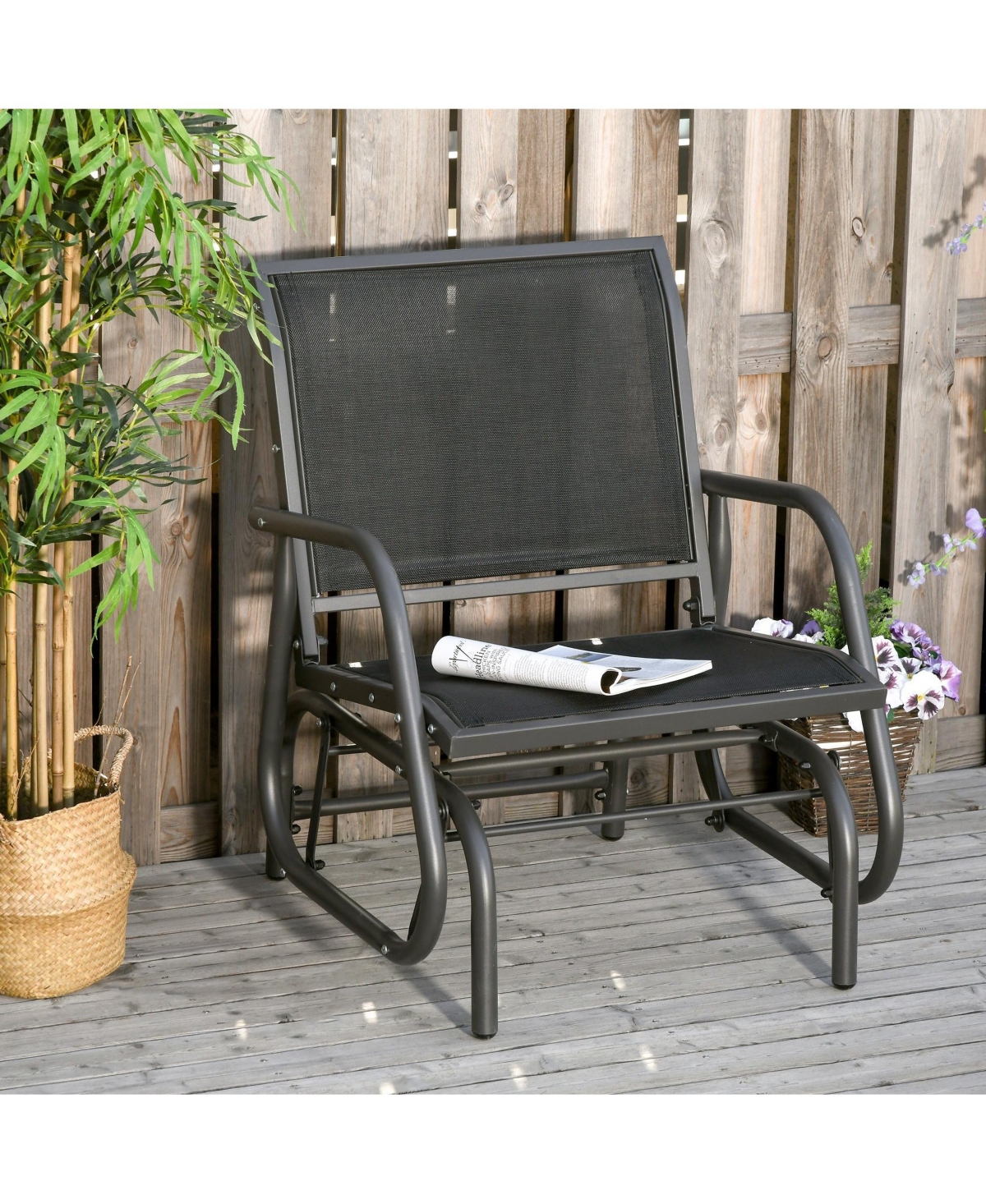 Click here for Clihome Porch Glider  Metal Frame Swing Glider Cha... prices