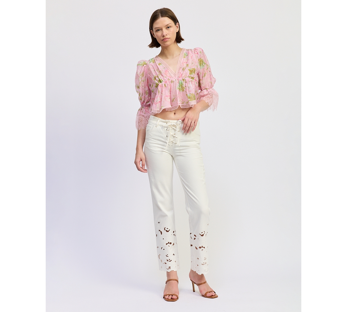 Click here for En Saison Womens Mid Rise Flared Bootcut Jeans - W... prices