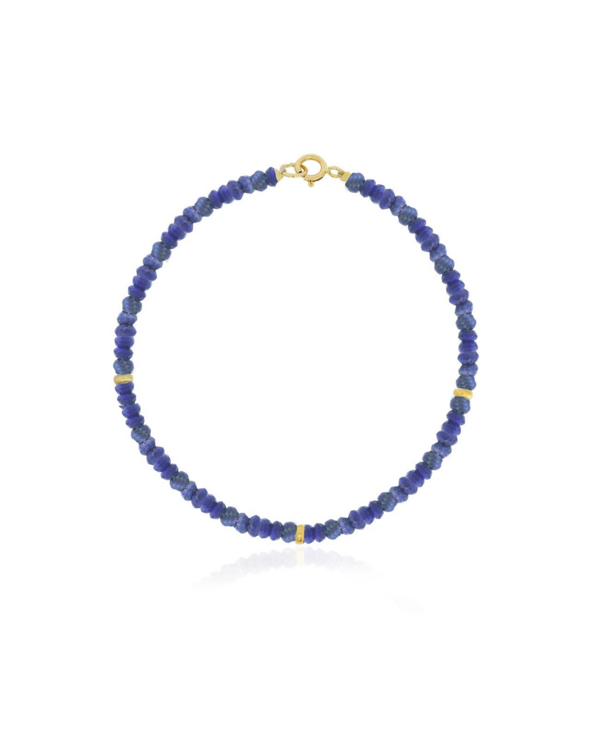 Click here for The Lovery Lapis Bead Bracelet 14K Gold - Lapis prices