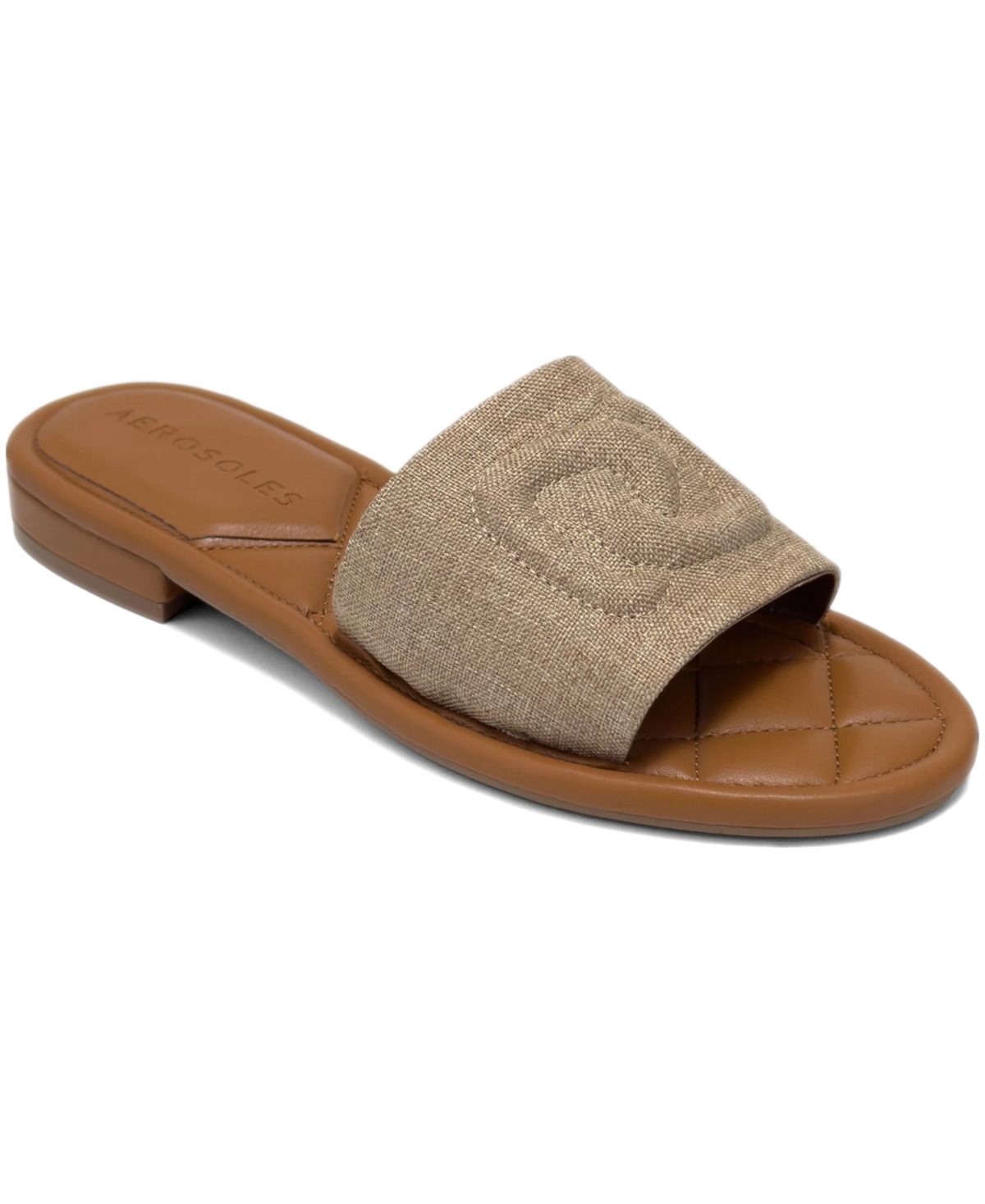 Click here for Aerosoles Womens Jilda Open Toe Flat Sandals - Nat... prices