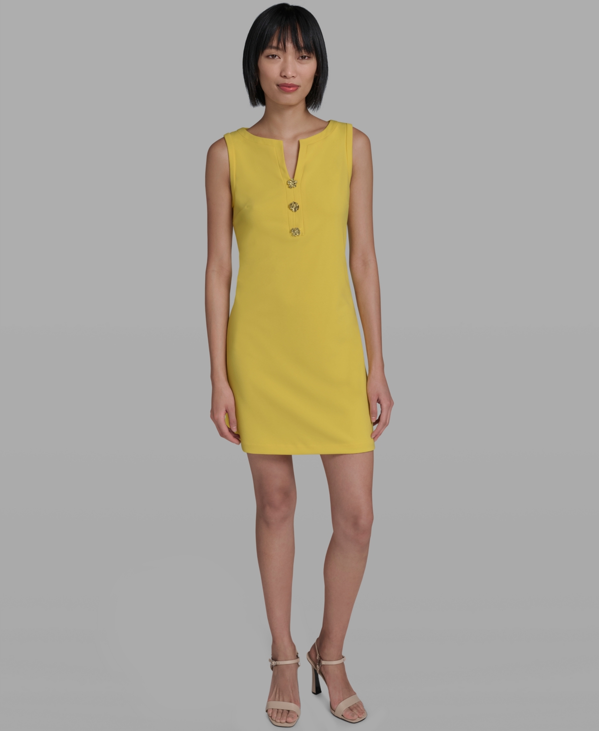 Click here for Womens Notch-Neck Sleeveless Knee length Dress - S... prices