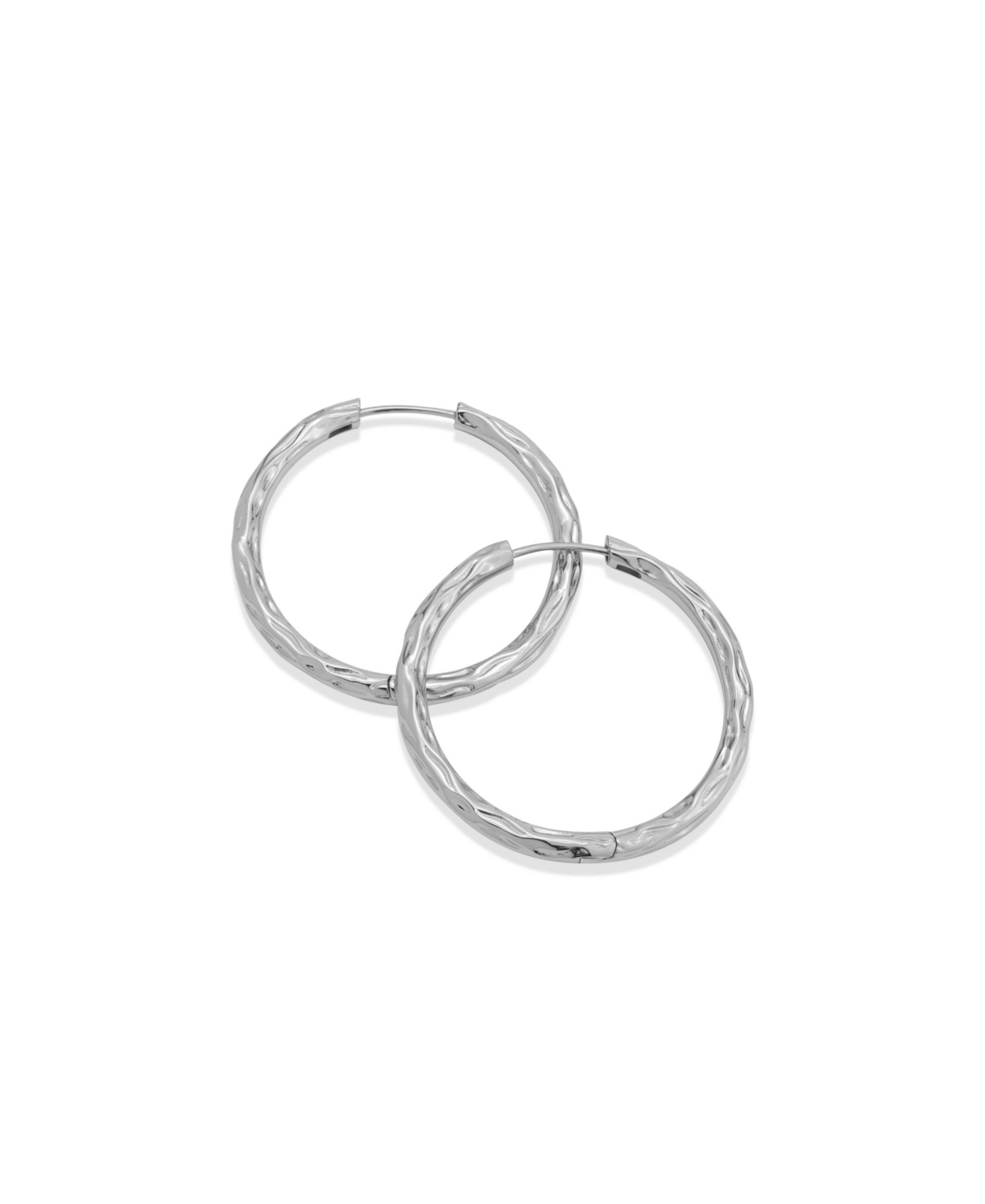 Click here for Retro Chic Grove Hoop Earrings - Silver prices